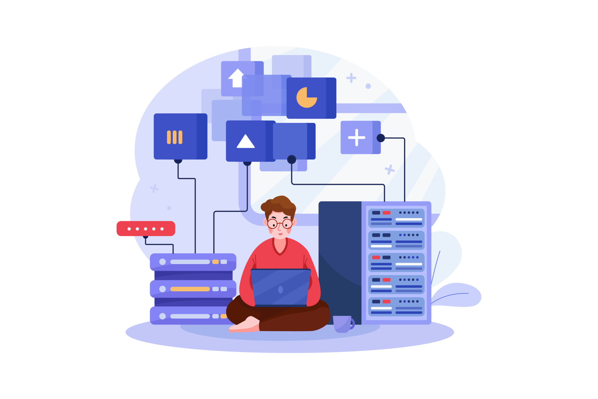 Big Data Processing 8518117 Vector Art at Vecteezy