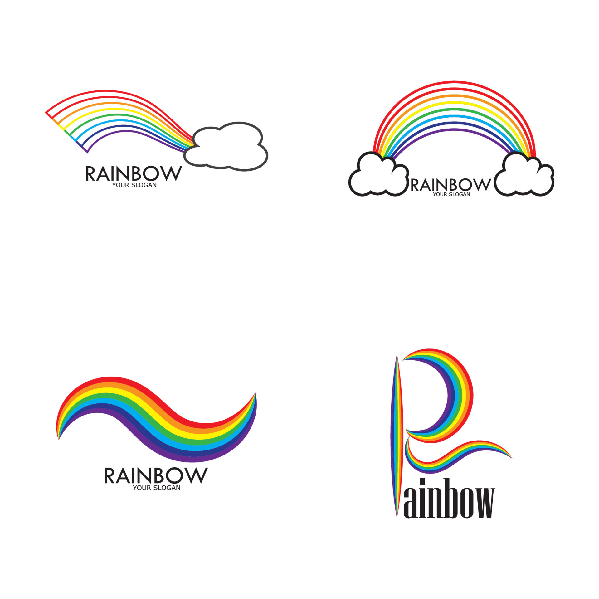 Rainbow vector icon illustration 8525384 Vector Art at Vecteezy