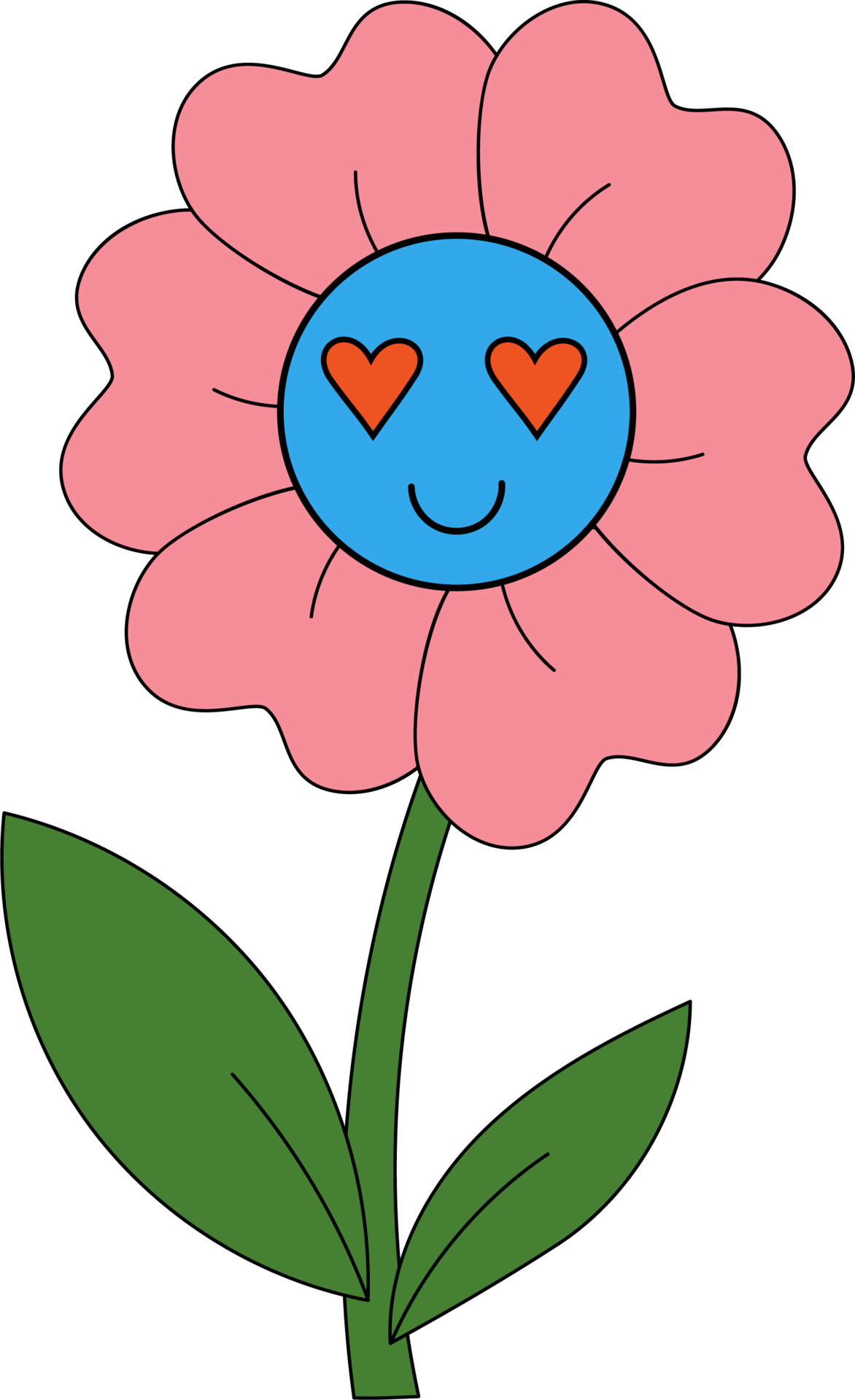 Groovy Retro Element Daisy Flower With Emoji Face 8525497 Png
