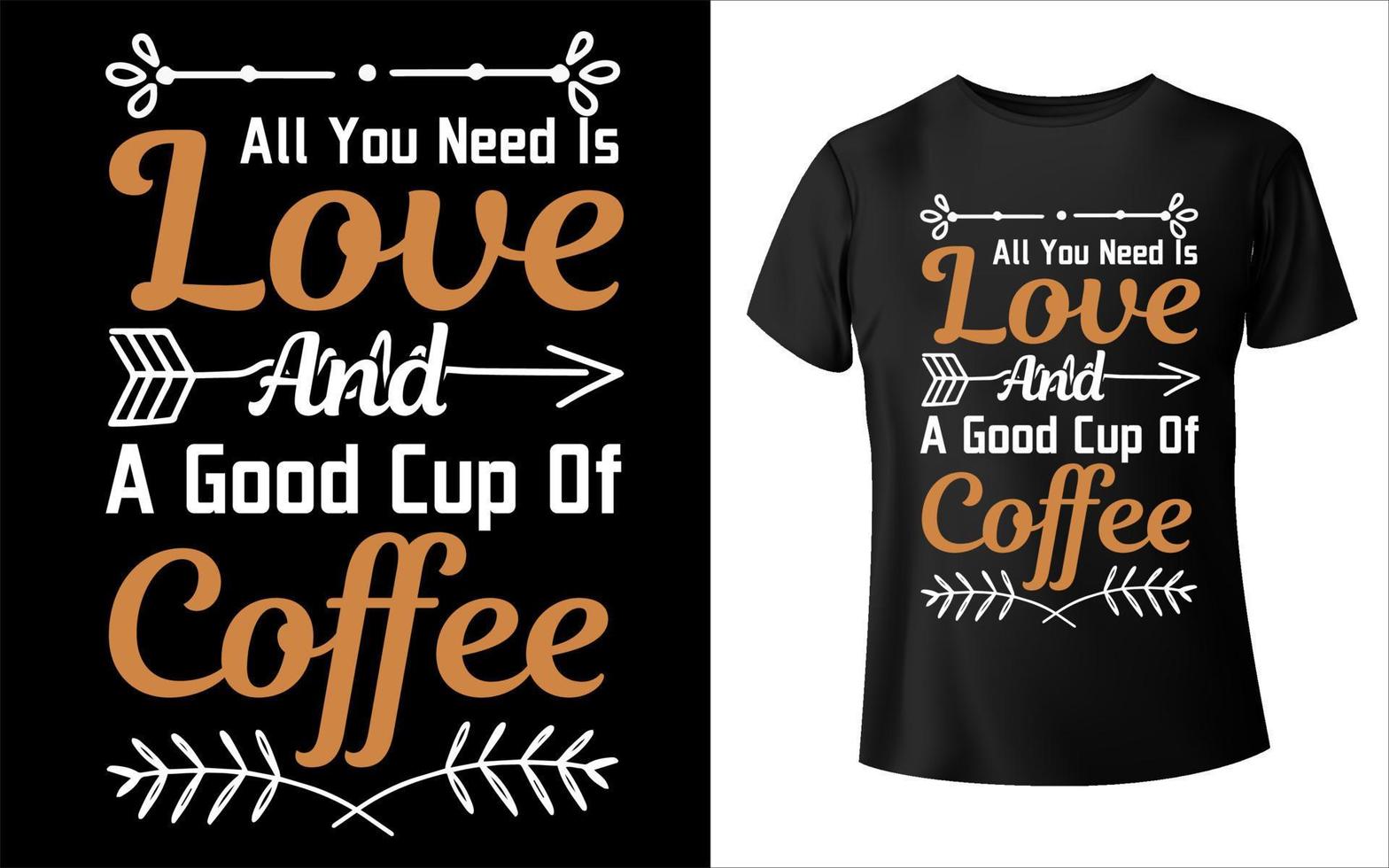 Coffee T-Shirt Design coffee vector i love coffee t-shirt design ...
