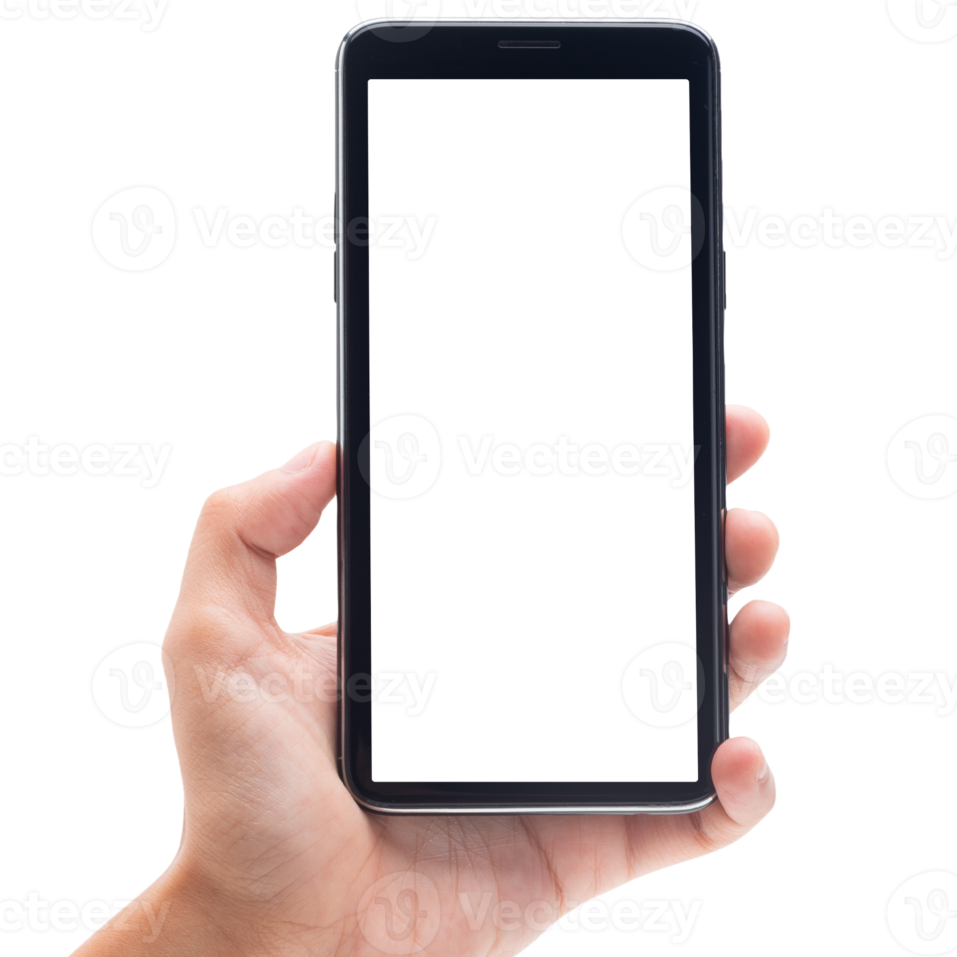 Hand Holding And Using Phone Mockup Cutout Png File 8530109 Png