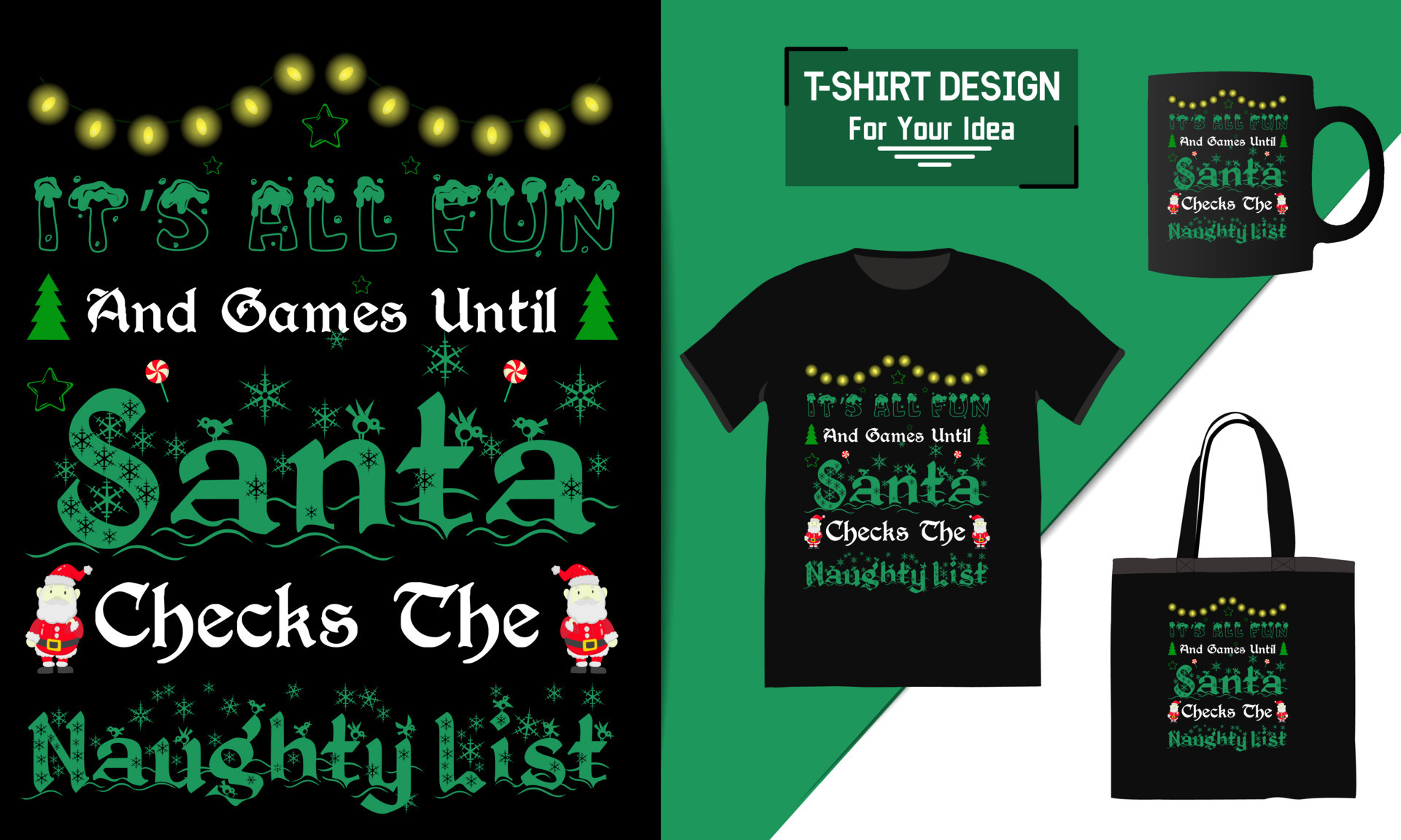Its All Fun And Game Until Santa Checks The Naughty List Lettering