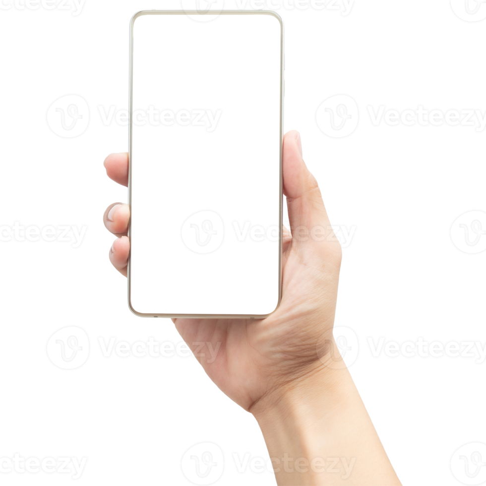 Hand Holding Phone Mockup Cutout Png File 8534715 Png