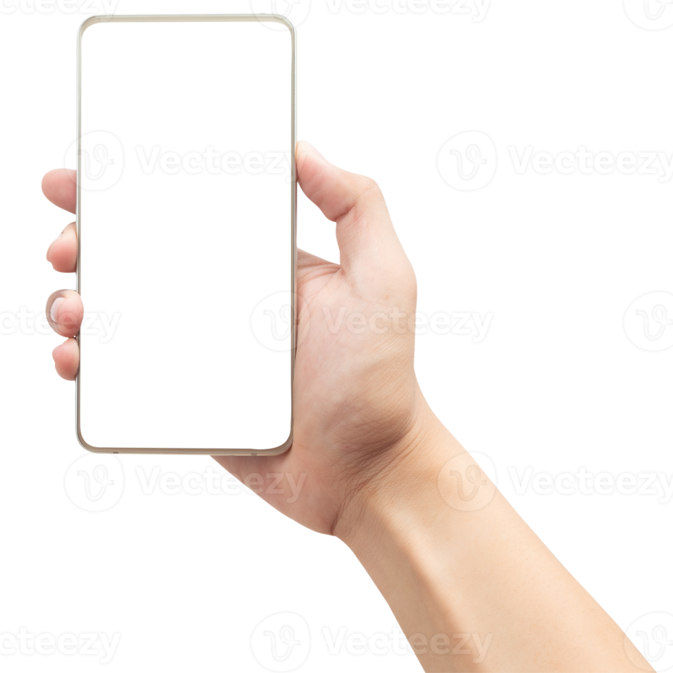 Hand Holding Phone Mockup Cutout Png File 8534728 Png