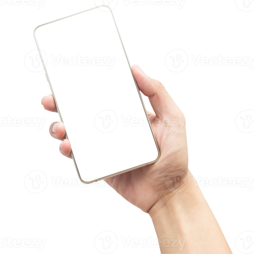 Hand Holding Phone Mockup Cutout Png File 8534731 Png