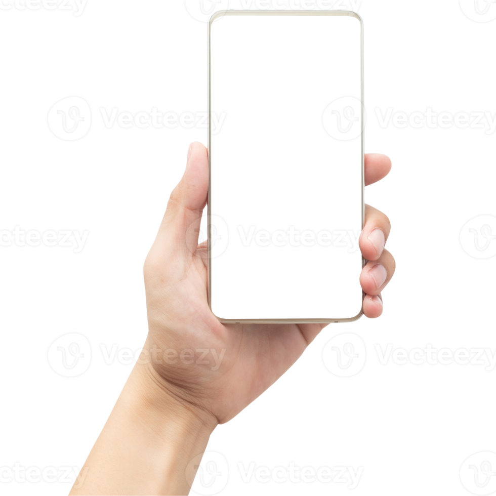 Hand Holding Phone Mockup Cutout Png File 8534740 Png