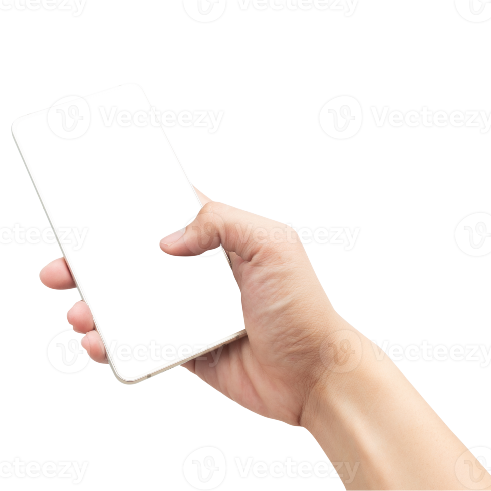 Hand Holding Phone Mockup Cutout Png File 8534751 Png