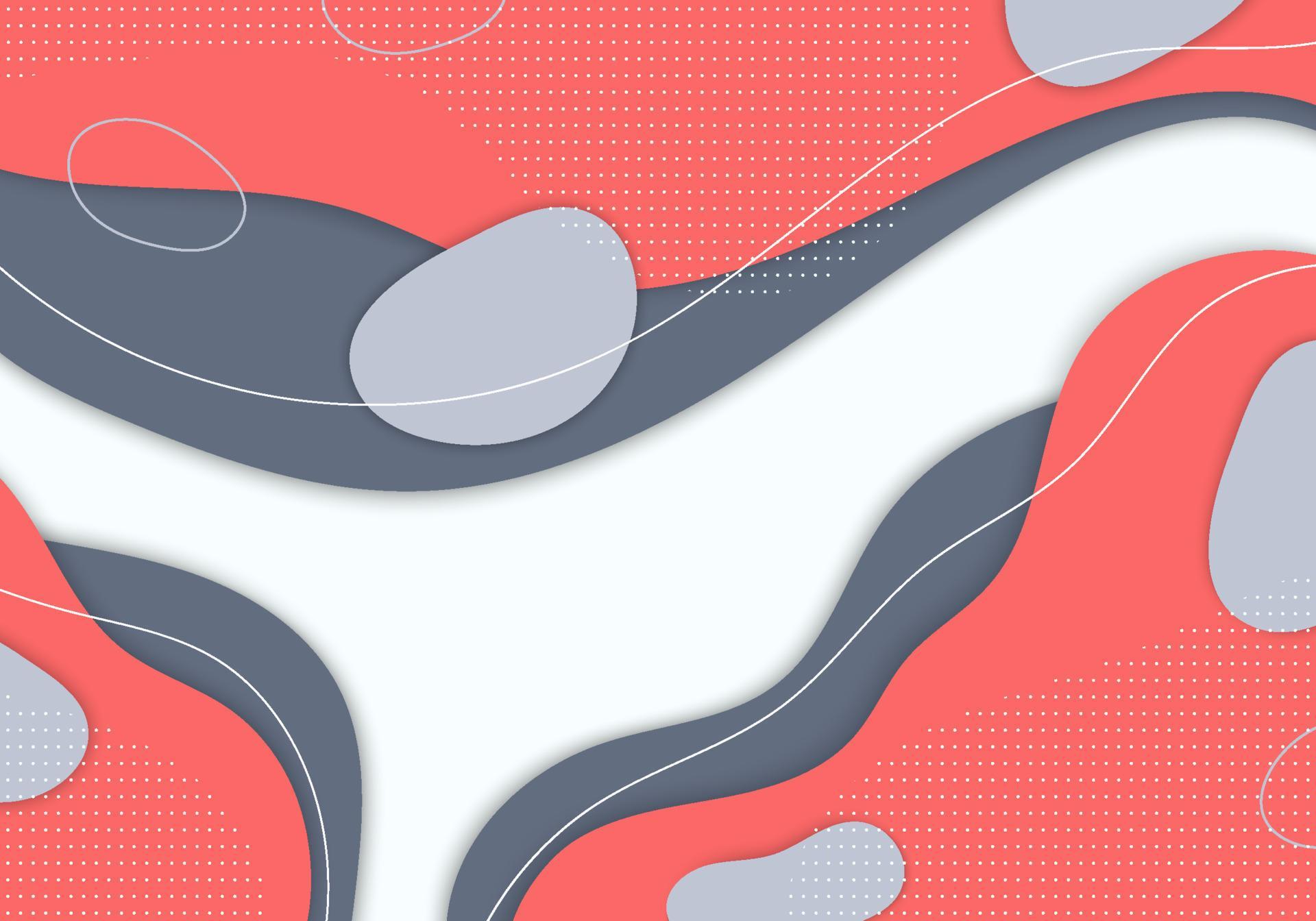 Abstract Doodle Design Decorative Artwork With Free Shape Style Overlapping Minimal Template