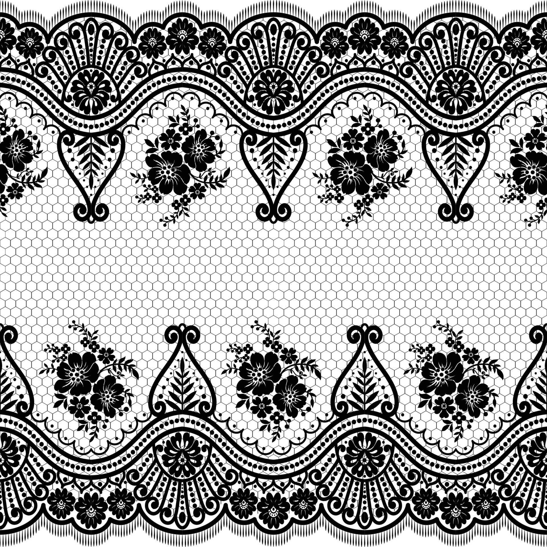 Seamless white floral lace pattern 8543625 Vector Art at Vecteezy