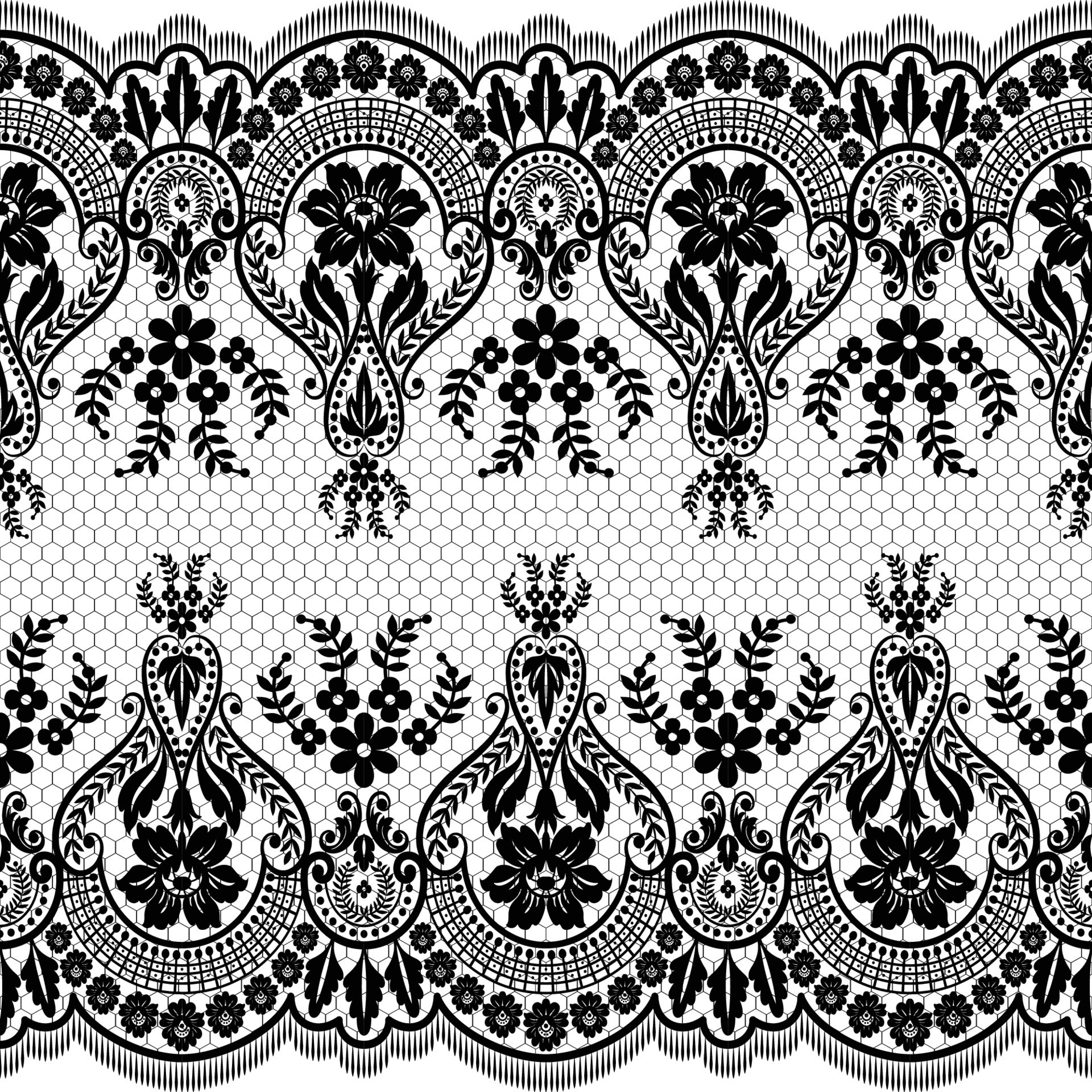 Lace seamless pattern with flowers 8543650 Vector Art at Vecteezy