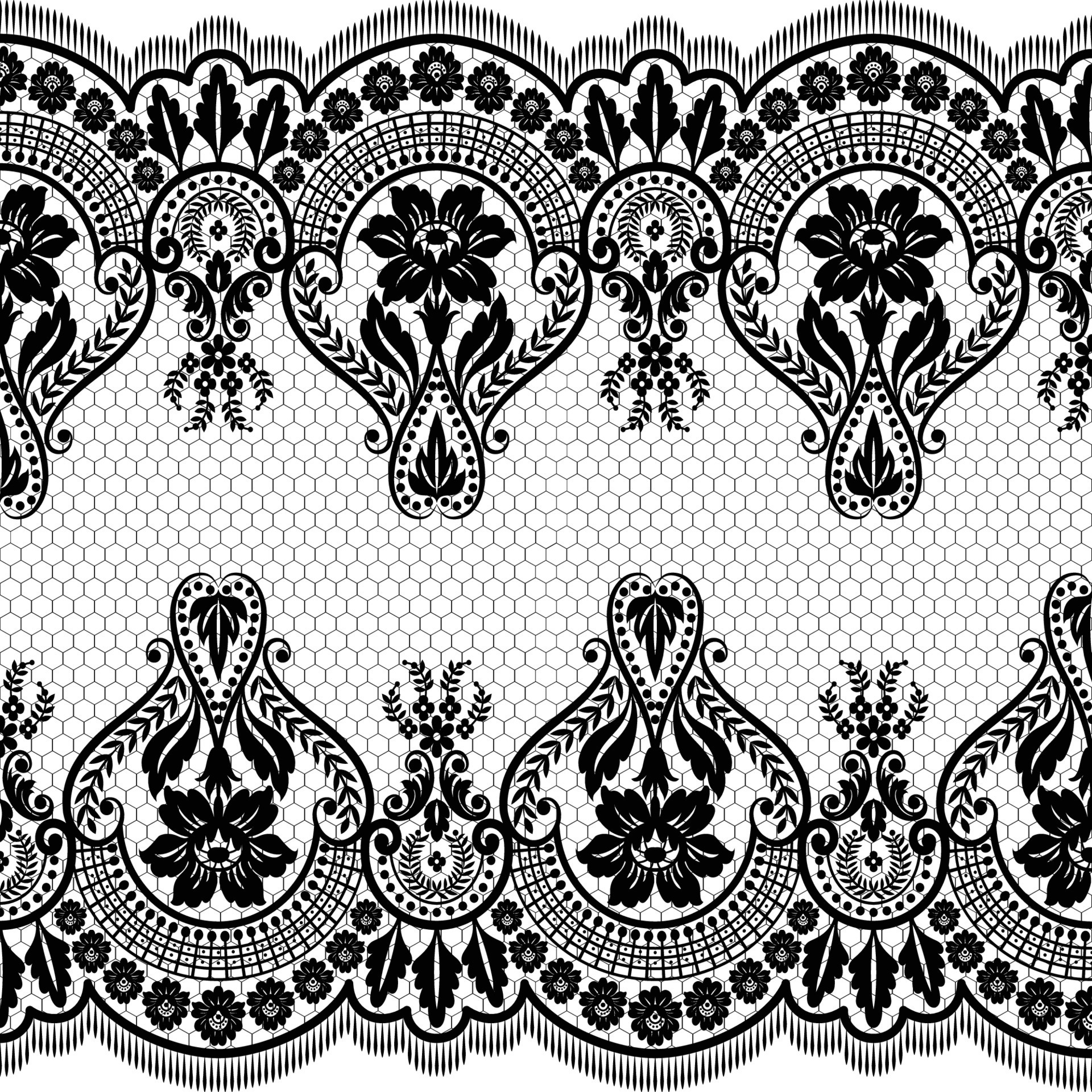 Lace seamless pattern with flowers 8543692 Vector Art at Vecteezy