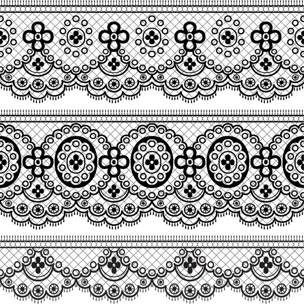 Seamless lace set 8543714 Vector Art at Vecteezy