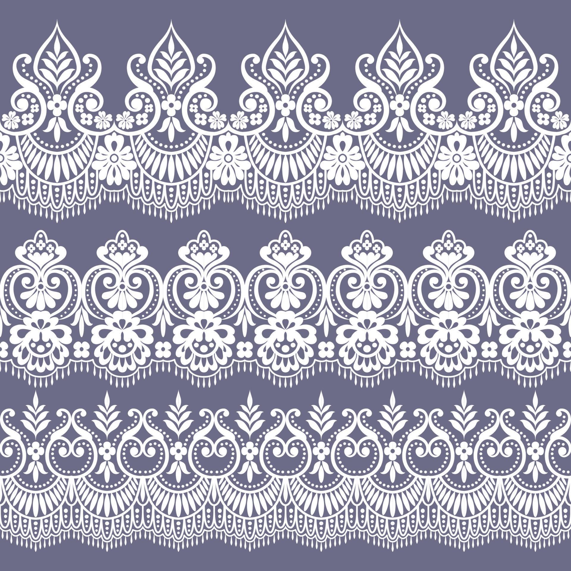 Seamless lace set 8543716 Vector Art at Vecteezy