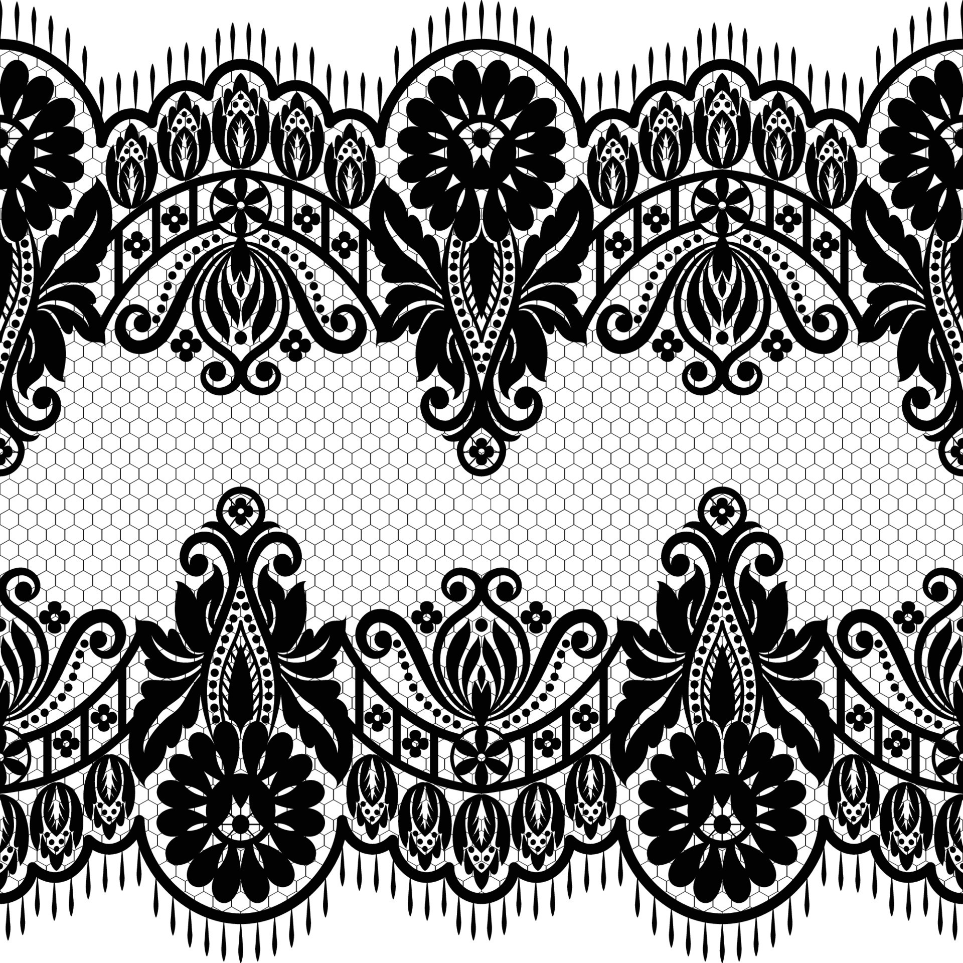 Seamless white floral lace pattern 8543726 Vector Art at Vecteezy