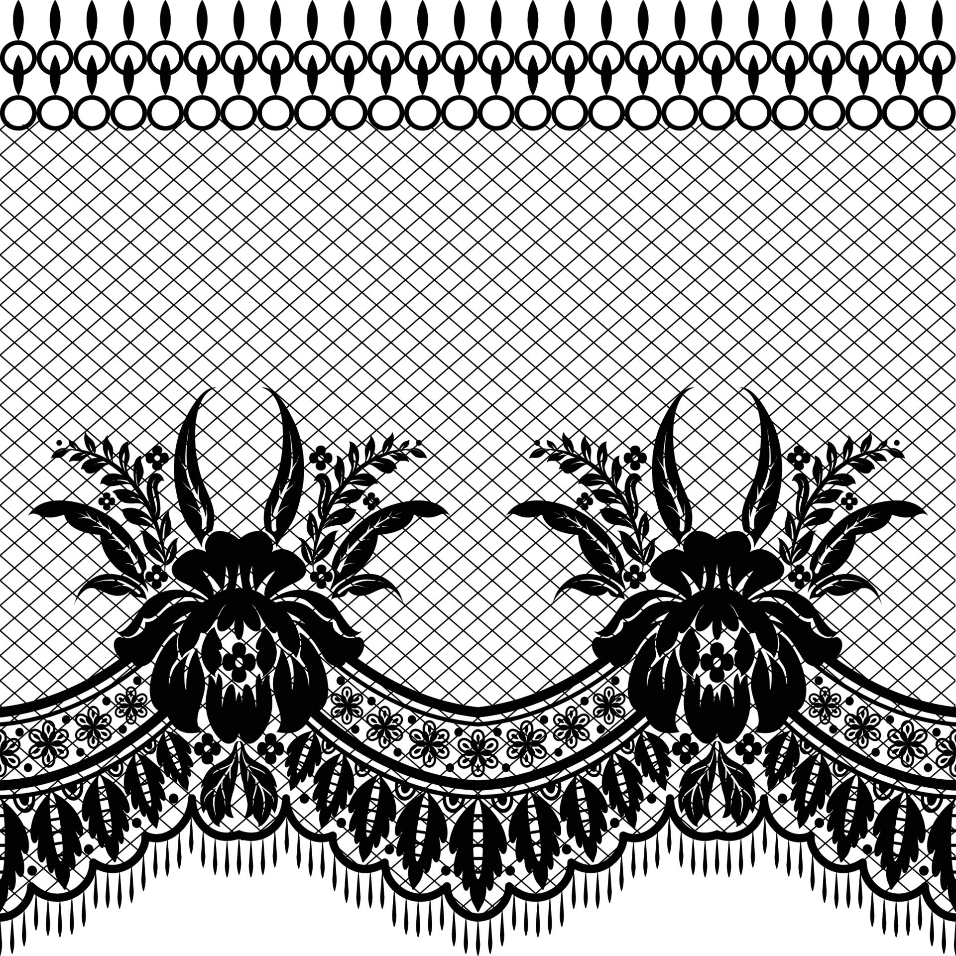 Seamless white floral lace pattern 8543778 Vector Art at Vecteezy