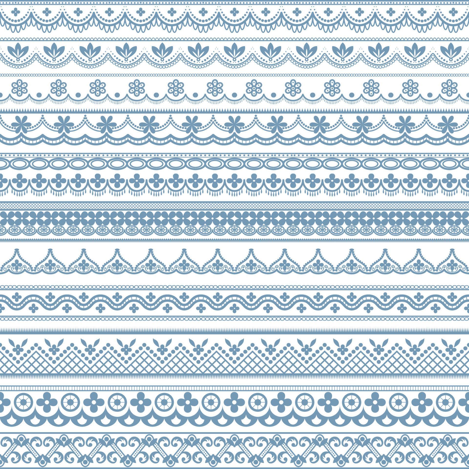 Seamless lace set 8543852 Vector Art at Vecteezy