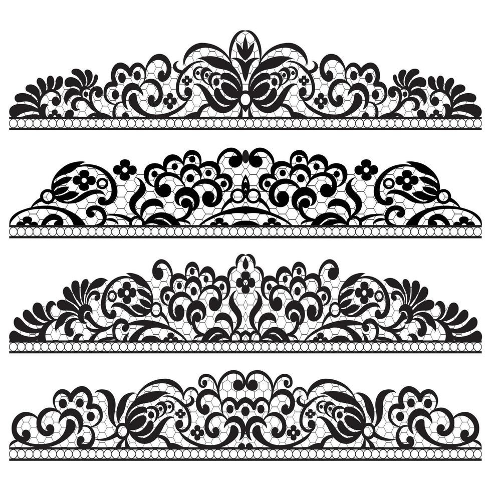 Seamless lace set 8543968 Vector Art at Vecteezy