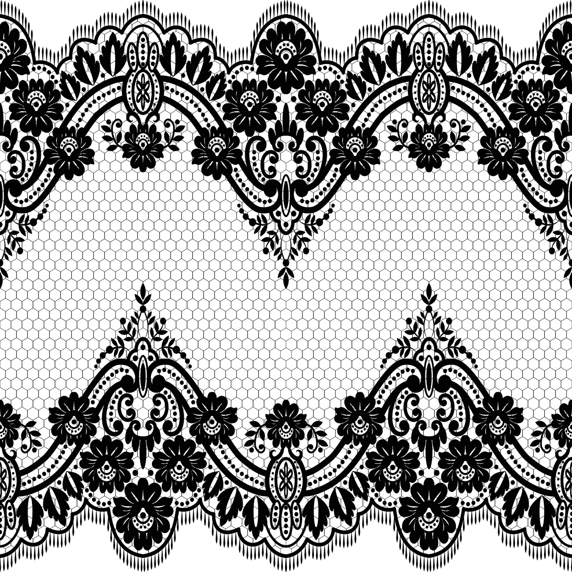 Seamless white floral lace pattern 8543973 Vector Art at Vecteezy