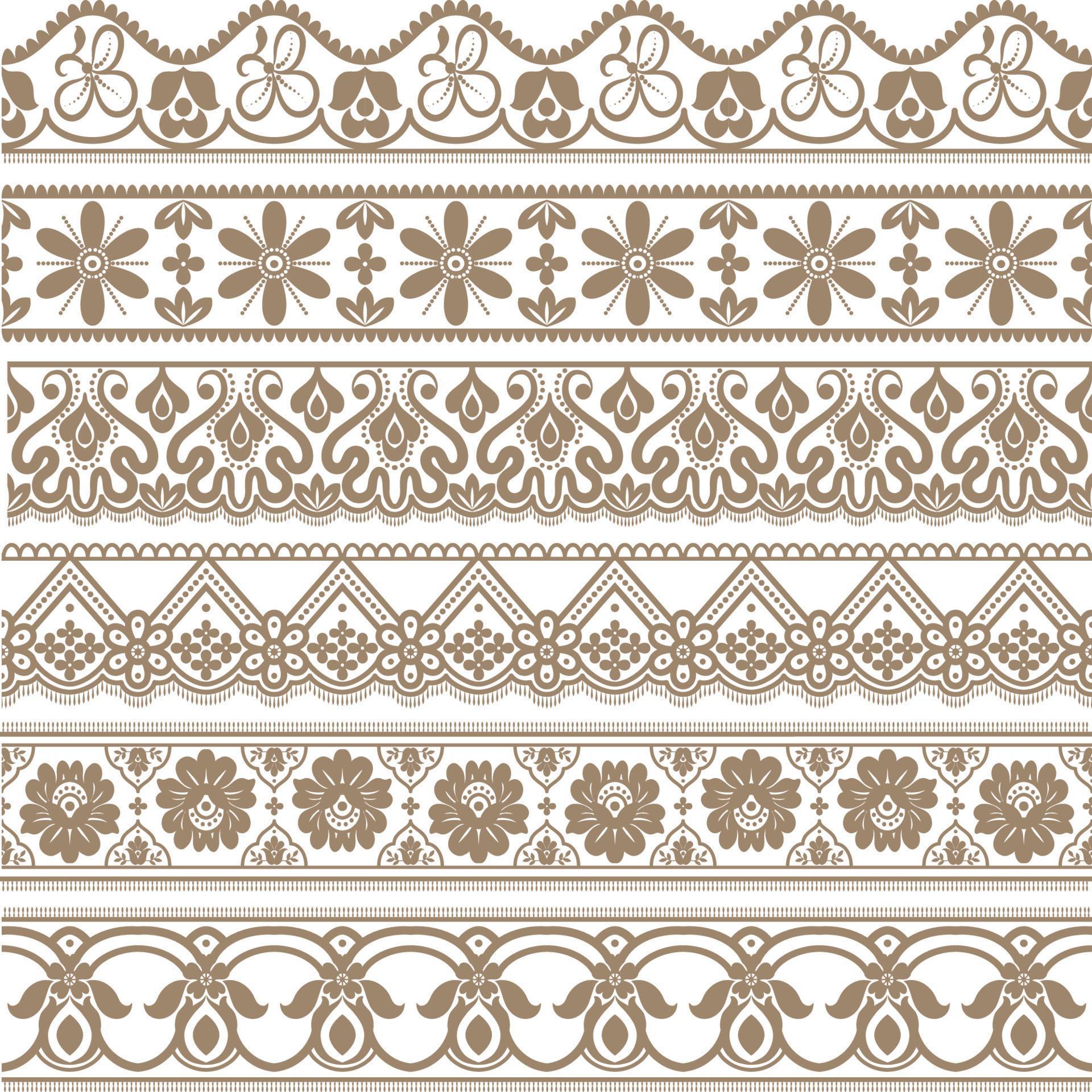 Seamless lace set 8544004 Vector Art at Vecteezy