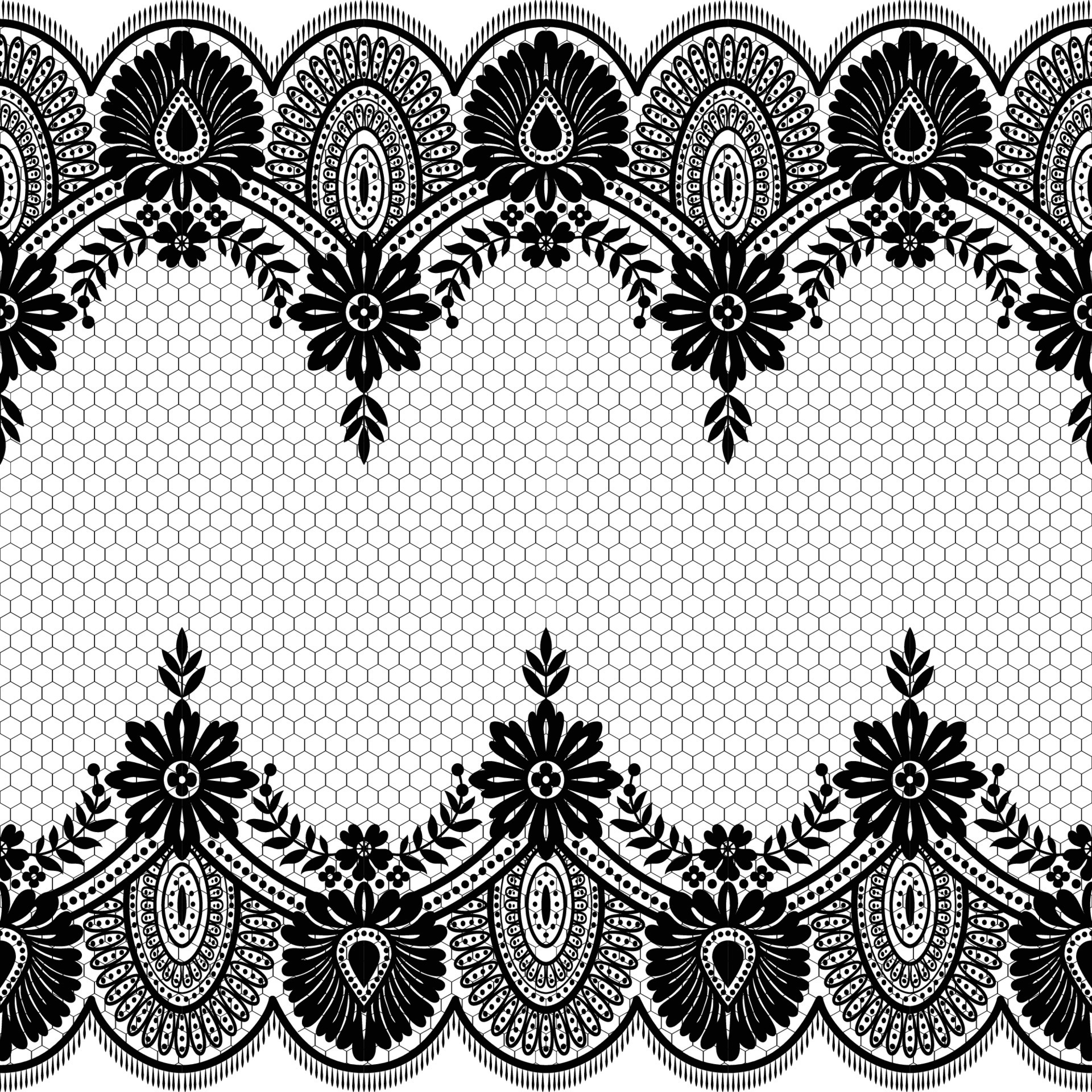 Seamless white floral lace pattern 8544045 Vector Art at Vecteezy