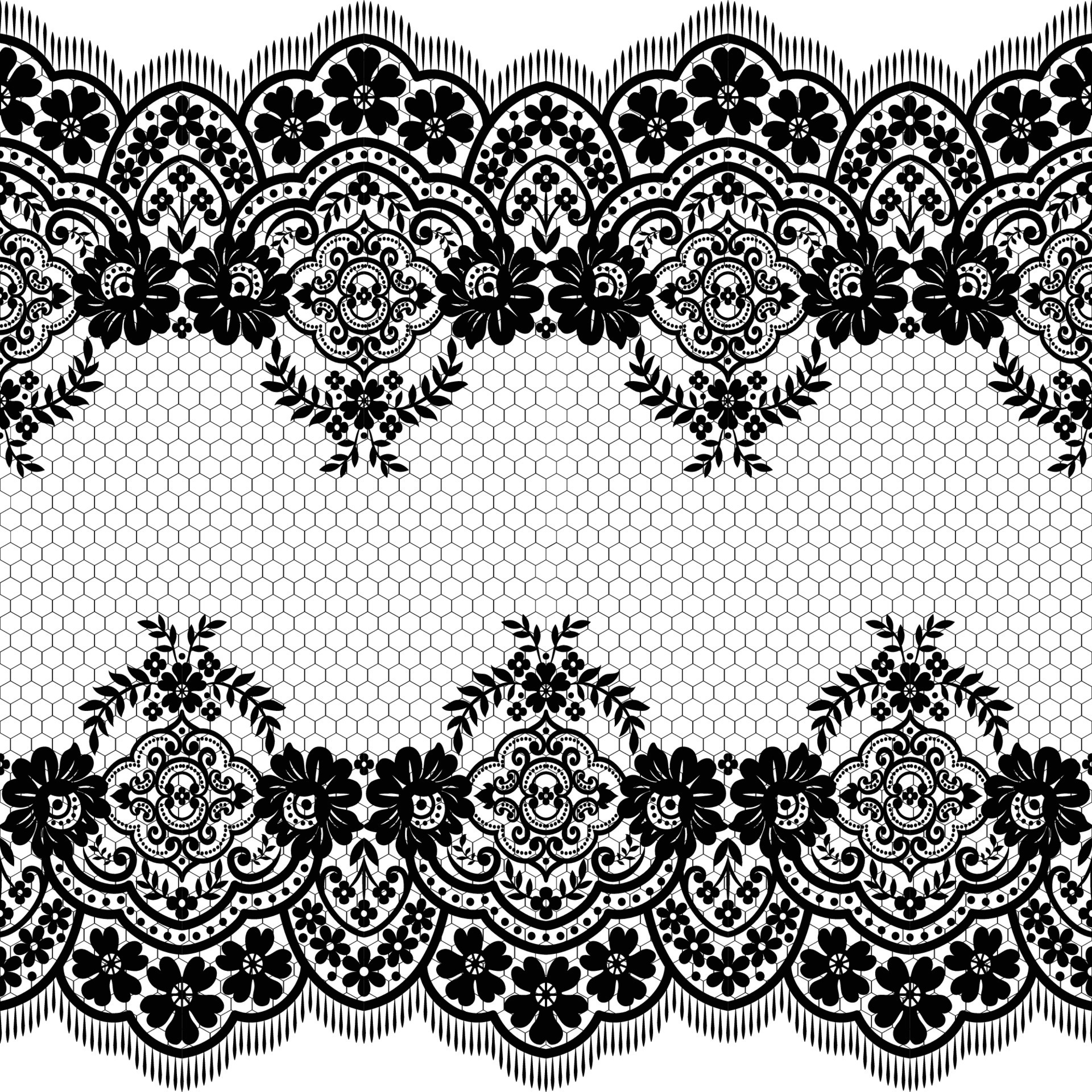 Seamless white floral lace pattern 8544089 Vector Art at Vecteezy