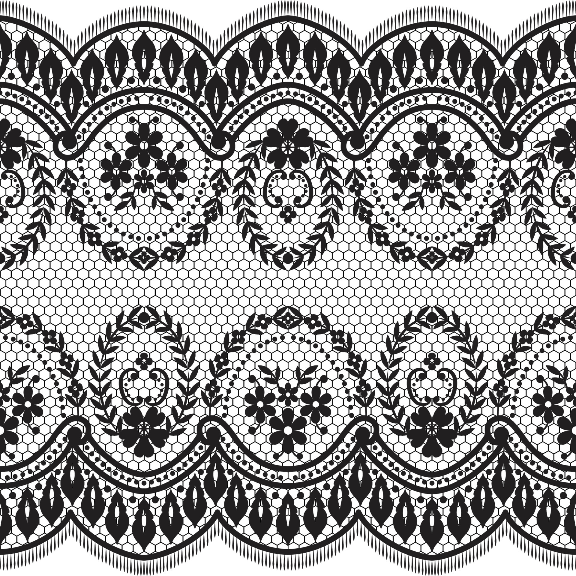 Seamless flower lace pattern 8544090 Vector Art at Vecteezy