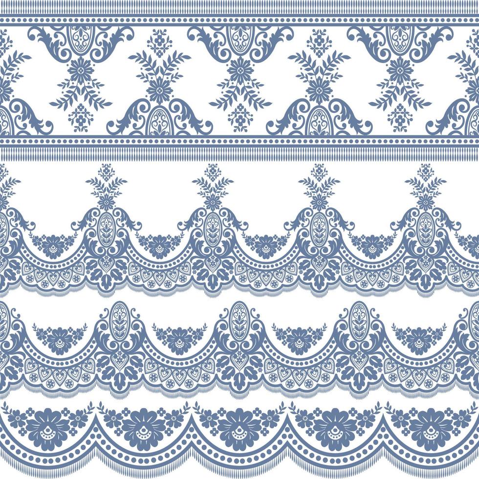 Seamless lace set 8544141 Vector Art at Vecteezy