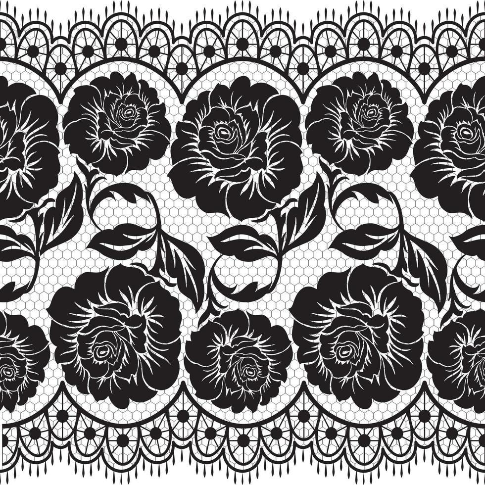 Lace seamless pattern with flowers 8544213 Vector Art at Vecteezy