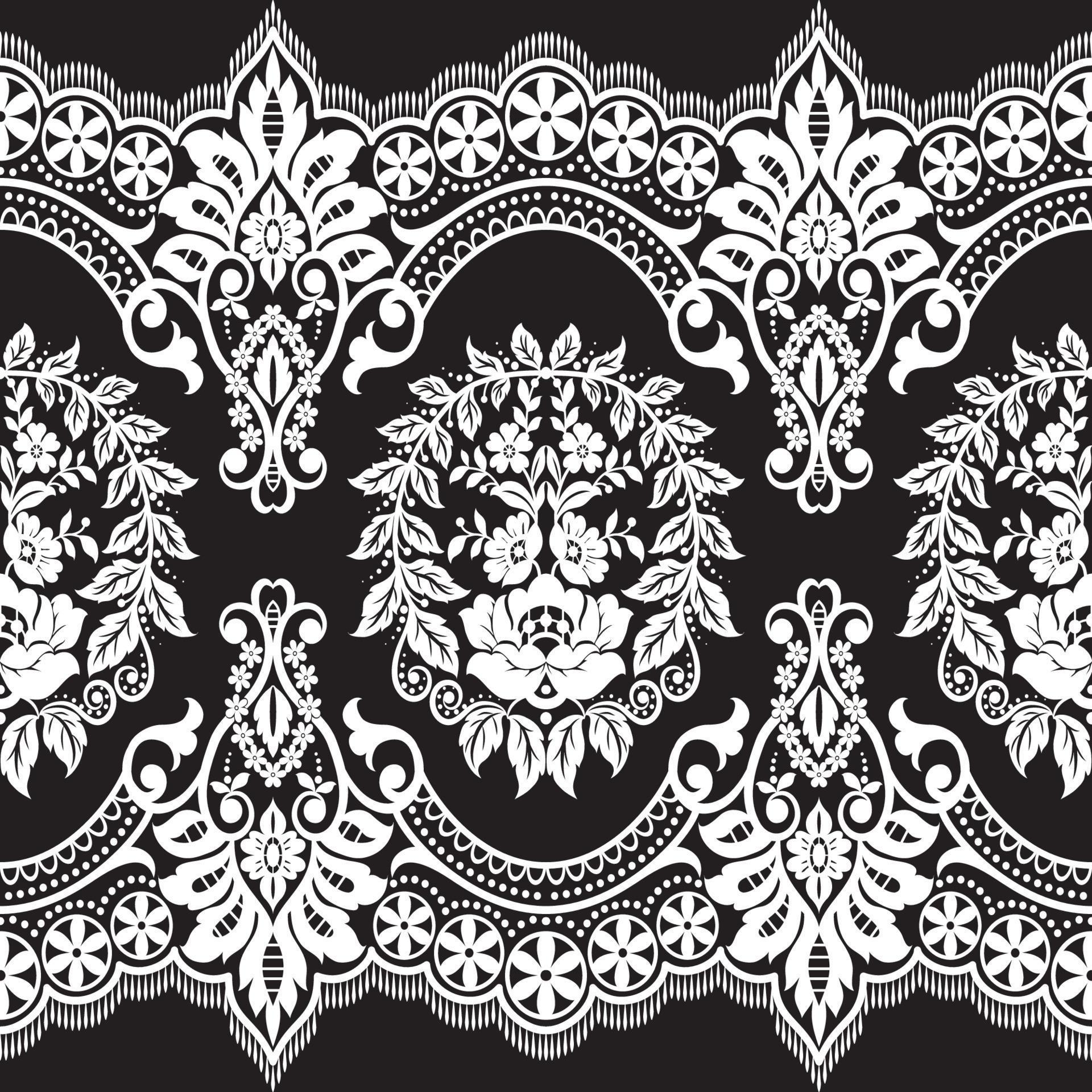 Seamless flower lace pattern 8544222 Vector Art at Vecteezy