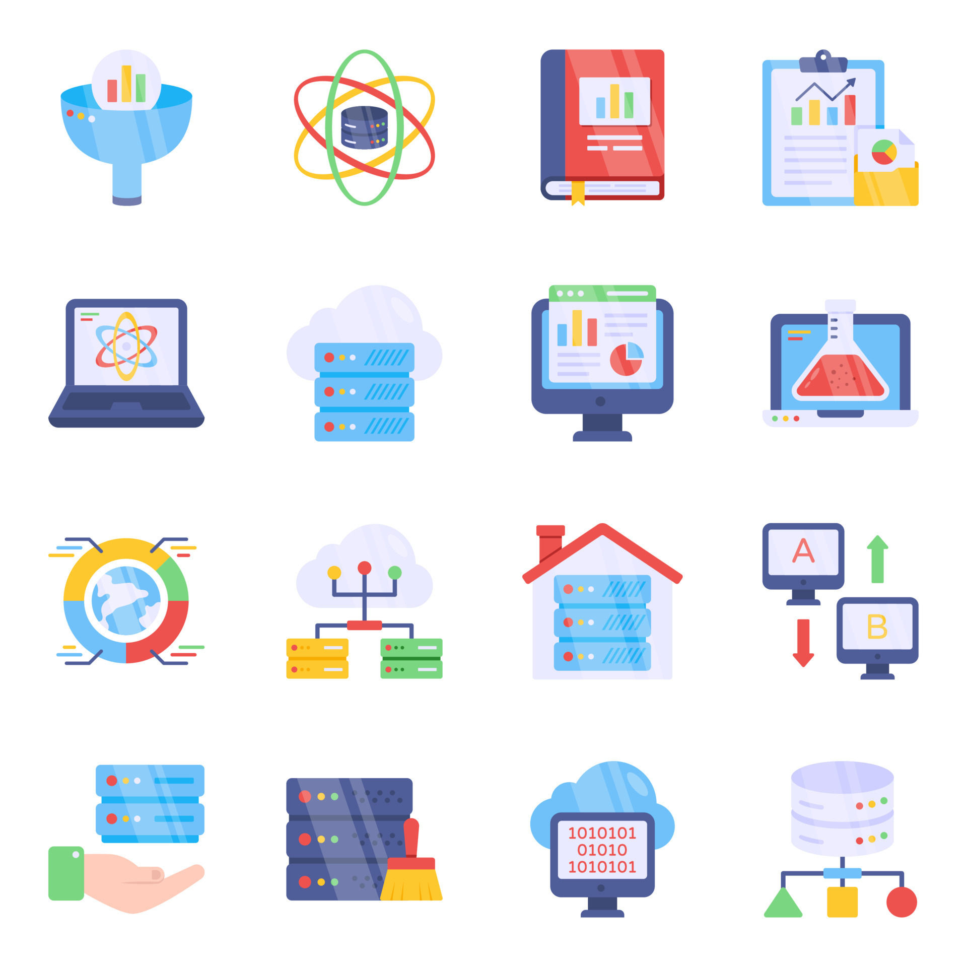 Pack of Big Data and Data Science Flat Icons 8544238 Vector Art at Vecteezy