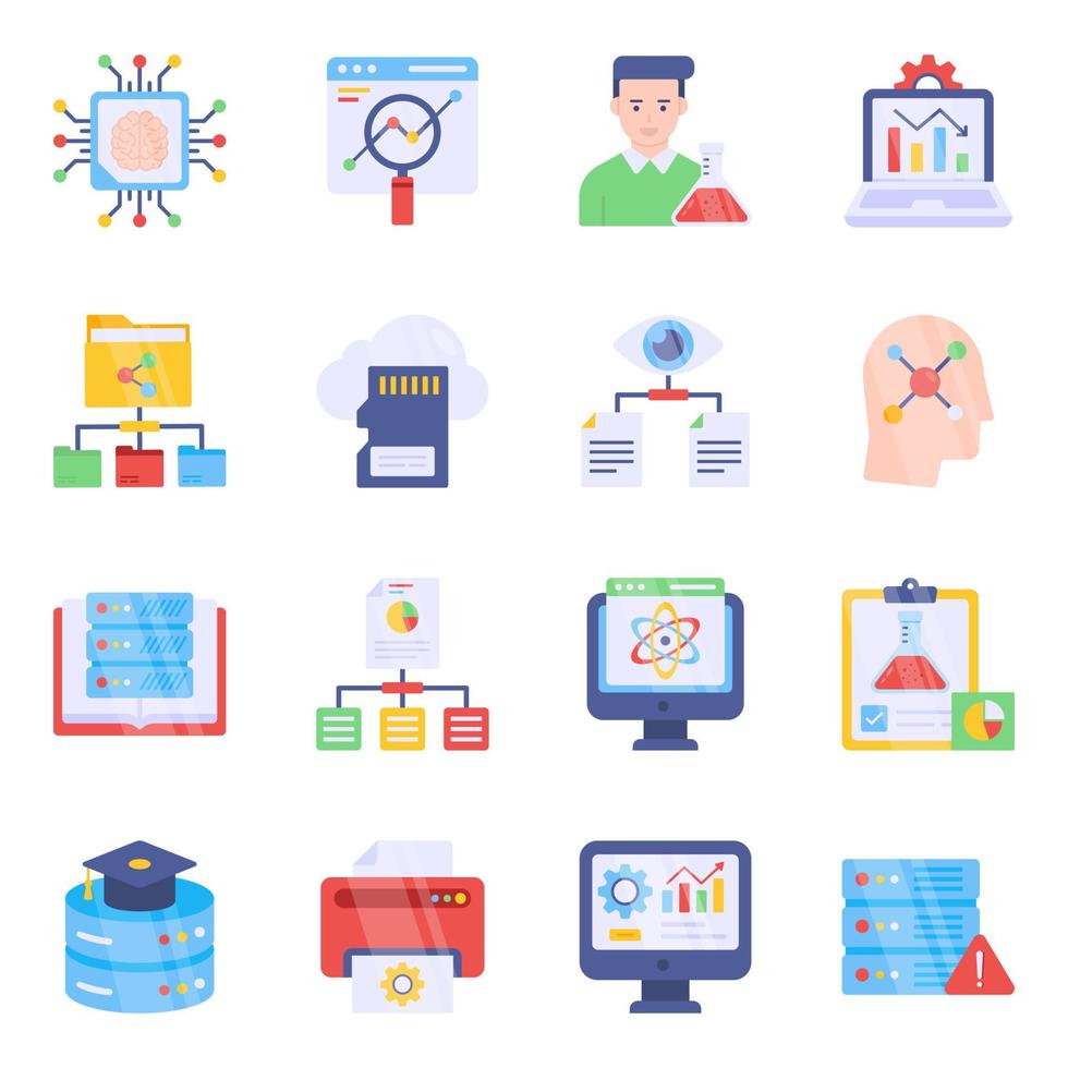 Pack of Data and Networking Flat Icons 8544330 Vector Art at Vecteezy