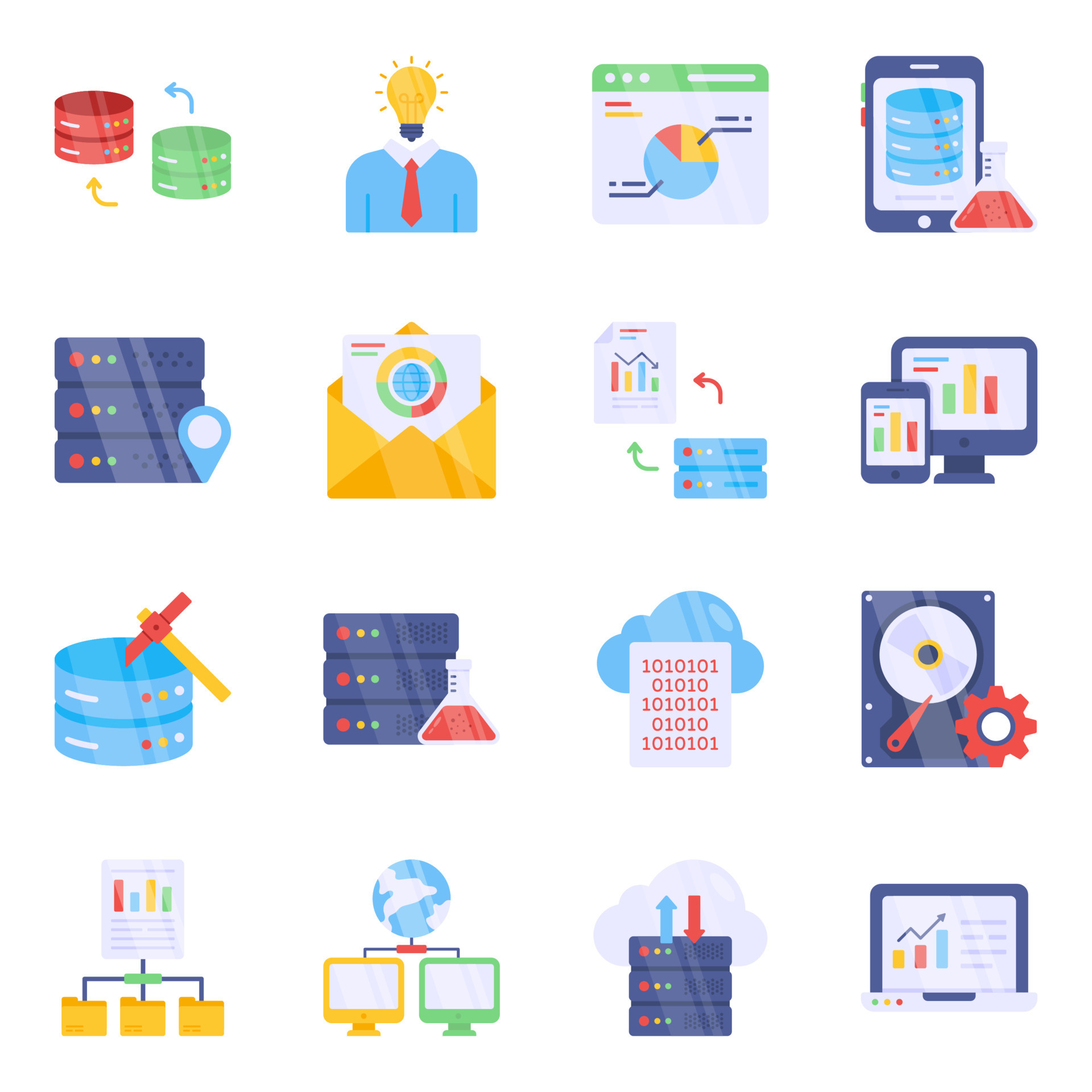 Pack of Data Science Flat Icons 8544334 Vector Art at Vecteezy