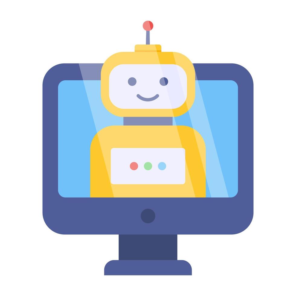 Editable design icon of computer bot 8544357 Vector Art at Vecteezy