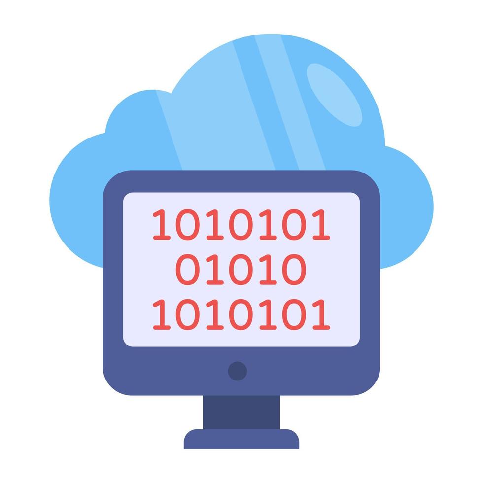 Perfect design icon of cloud binary data 8544420 Vector Art at Vecteezy