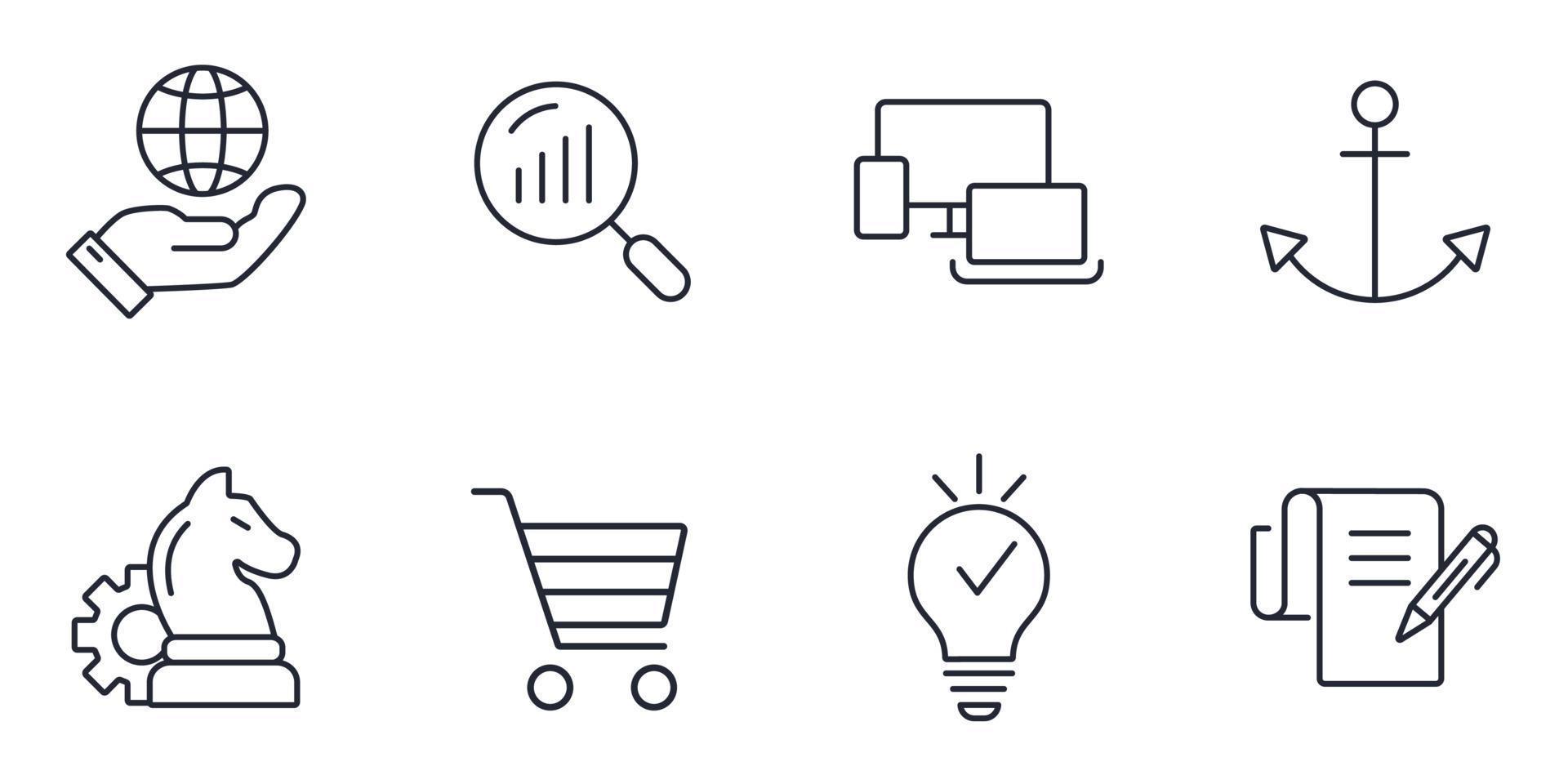 Digital marketing icons set . Digital marketing pack symbol vector ... Digital marketing icons set . Digital marketing pack symbol vector ...