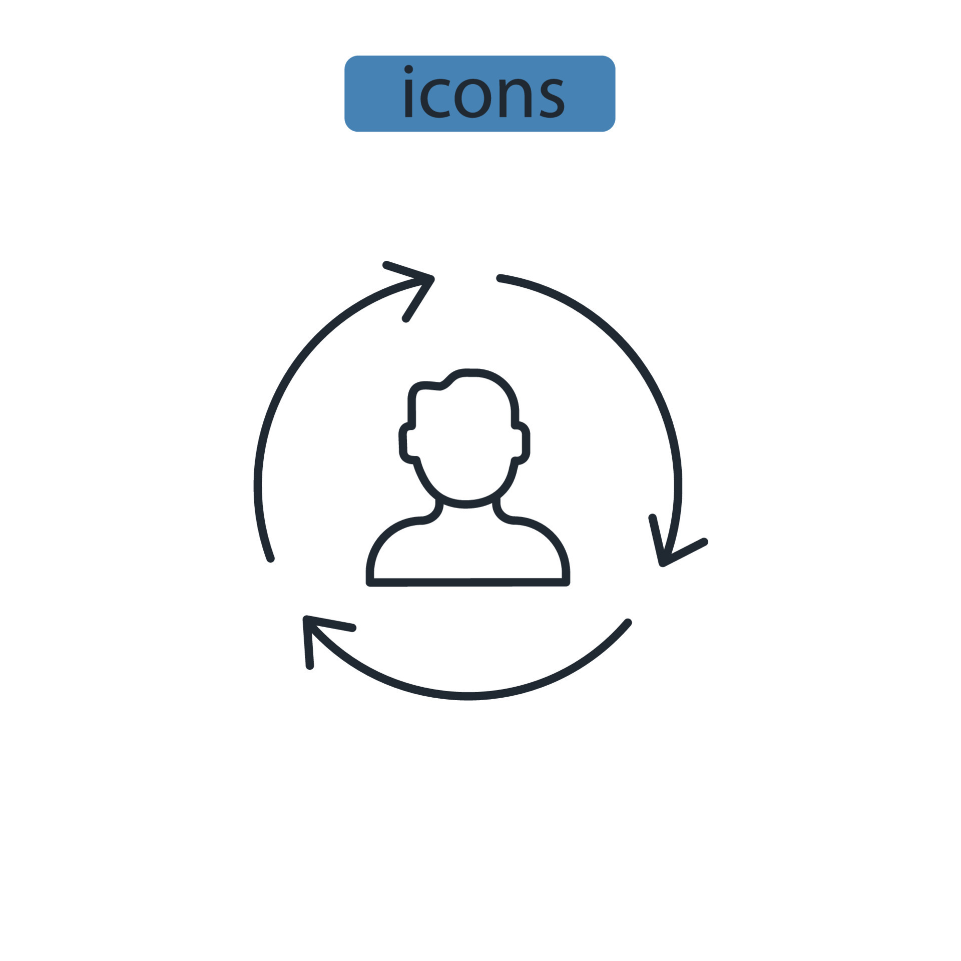 SELF CORRECTIVE icons symbol vector elements for infographic web ...
