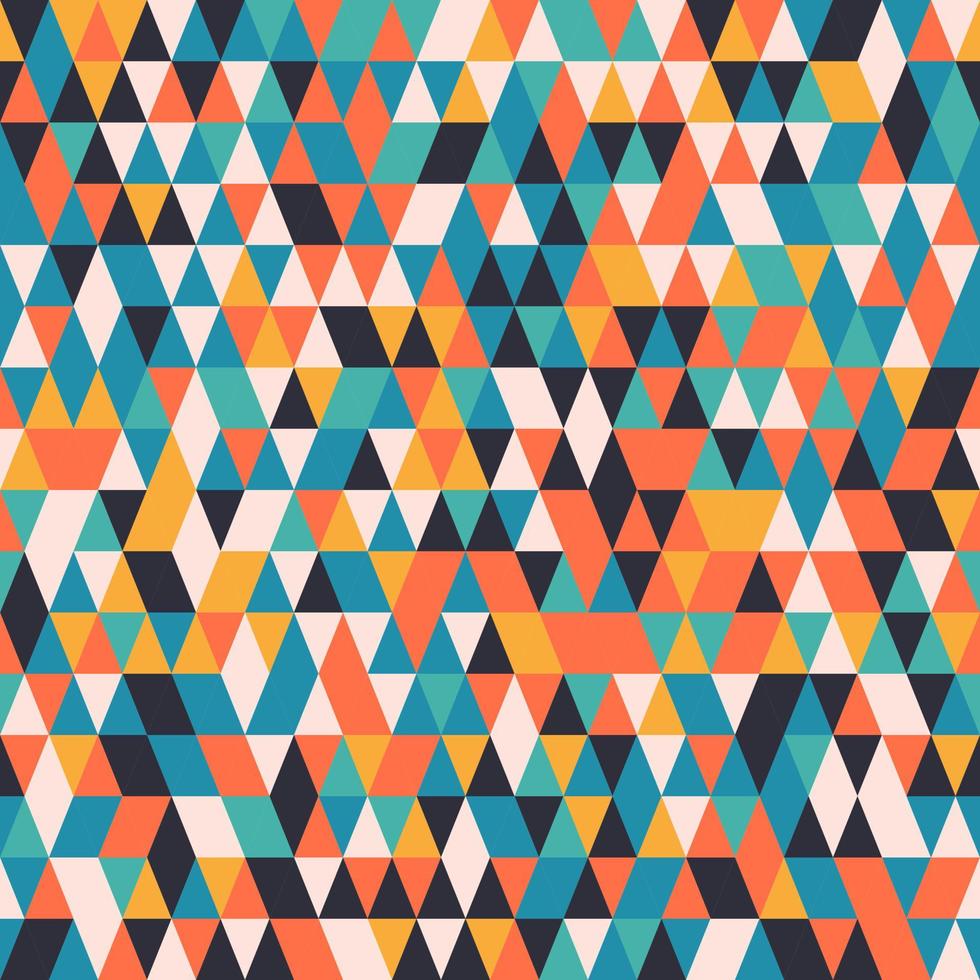 Geometric seamless pattern with colorful triangles 8547013 Vector Art ...