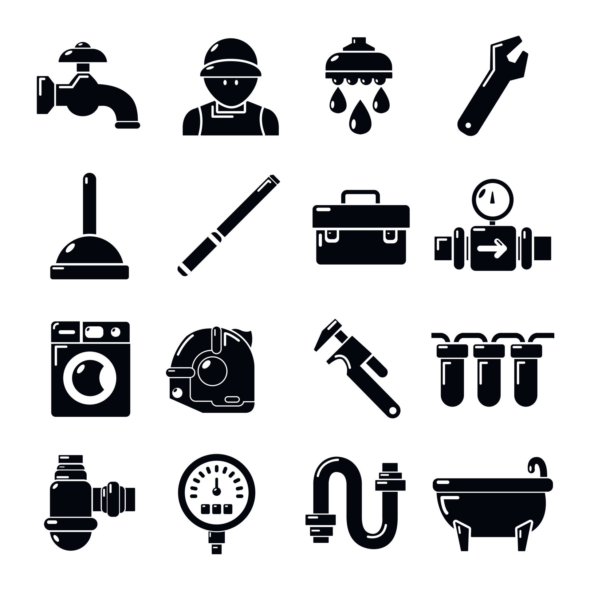 Plumber symbols icons set, simple style 8552064 Vector Art at Vecteezy Plumber symbols icons set, simple style 8552064 Vector Art at Vecteezy