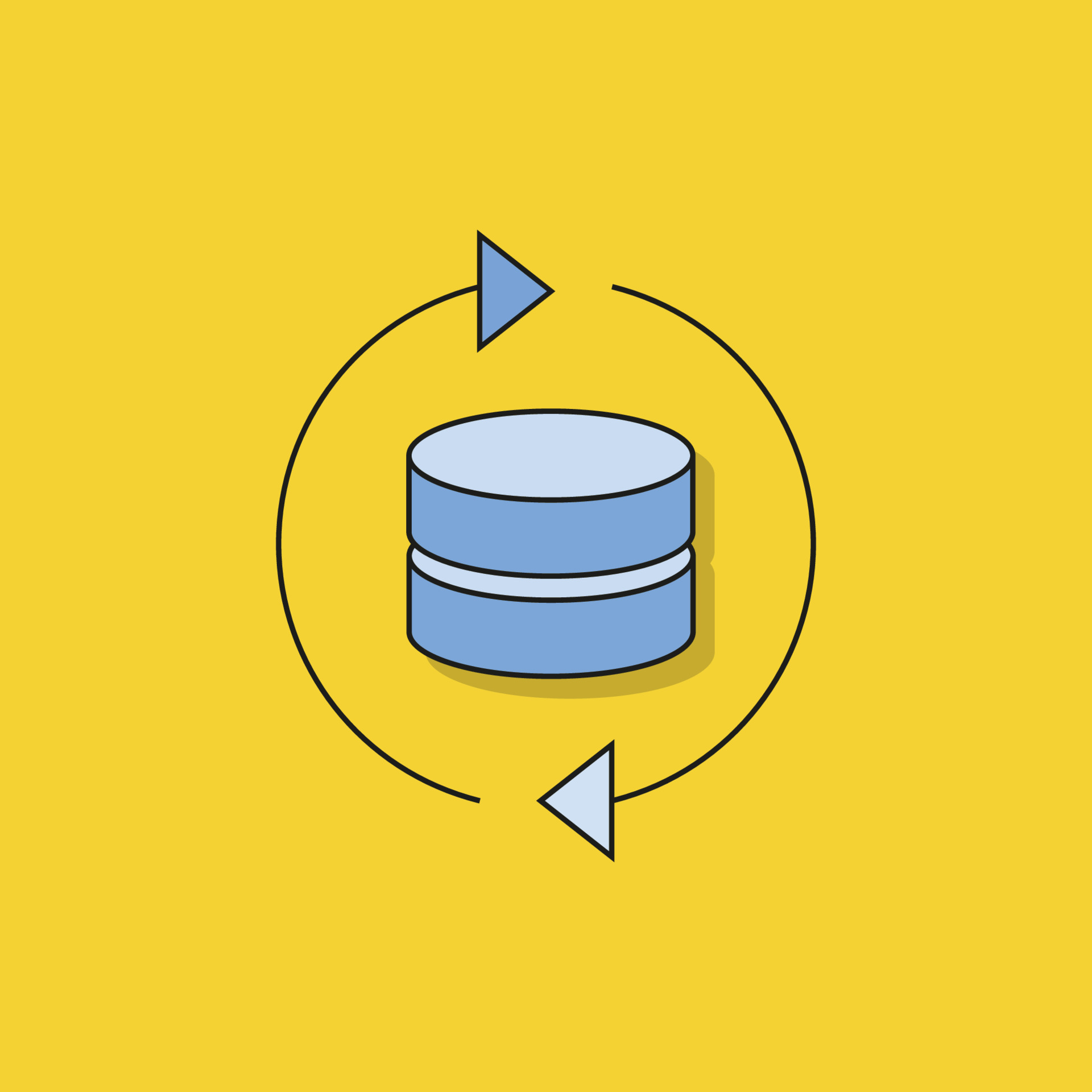 server backup icon on yellow background 8554904 Vector Art at Vecteezy