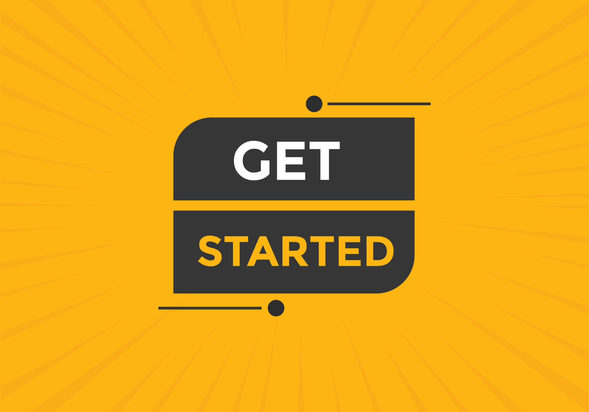 Get Started button. Get Started text web banner template. Sign icon ...