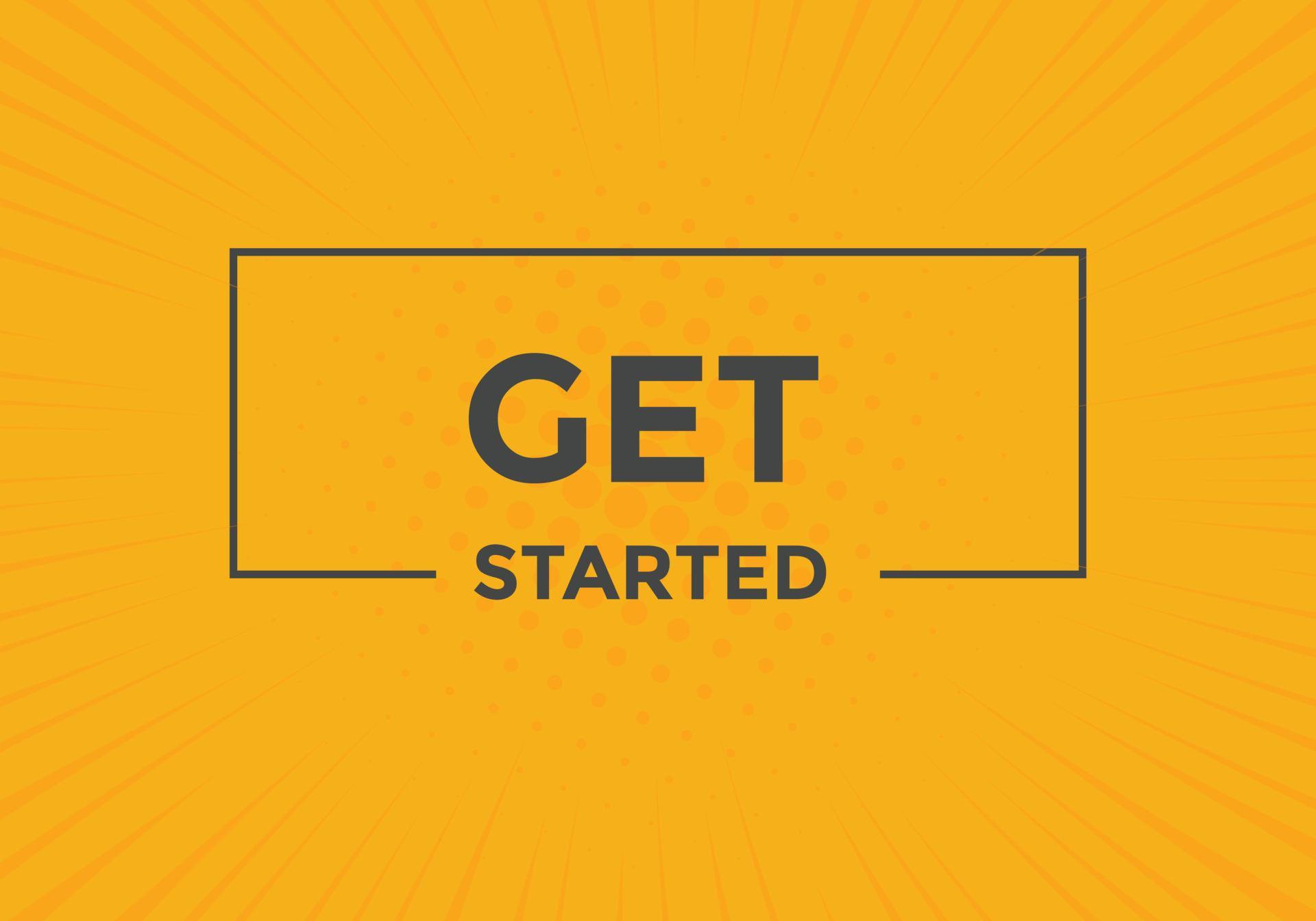 Get Started text button. Web button banner template Get Started 8558821 ...