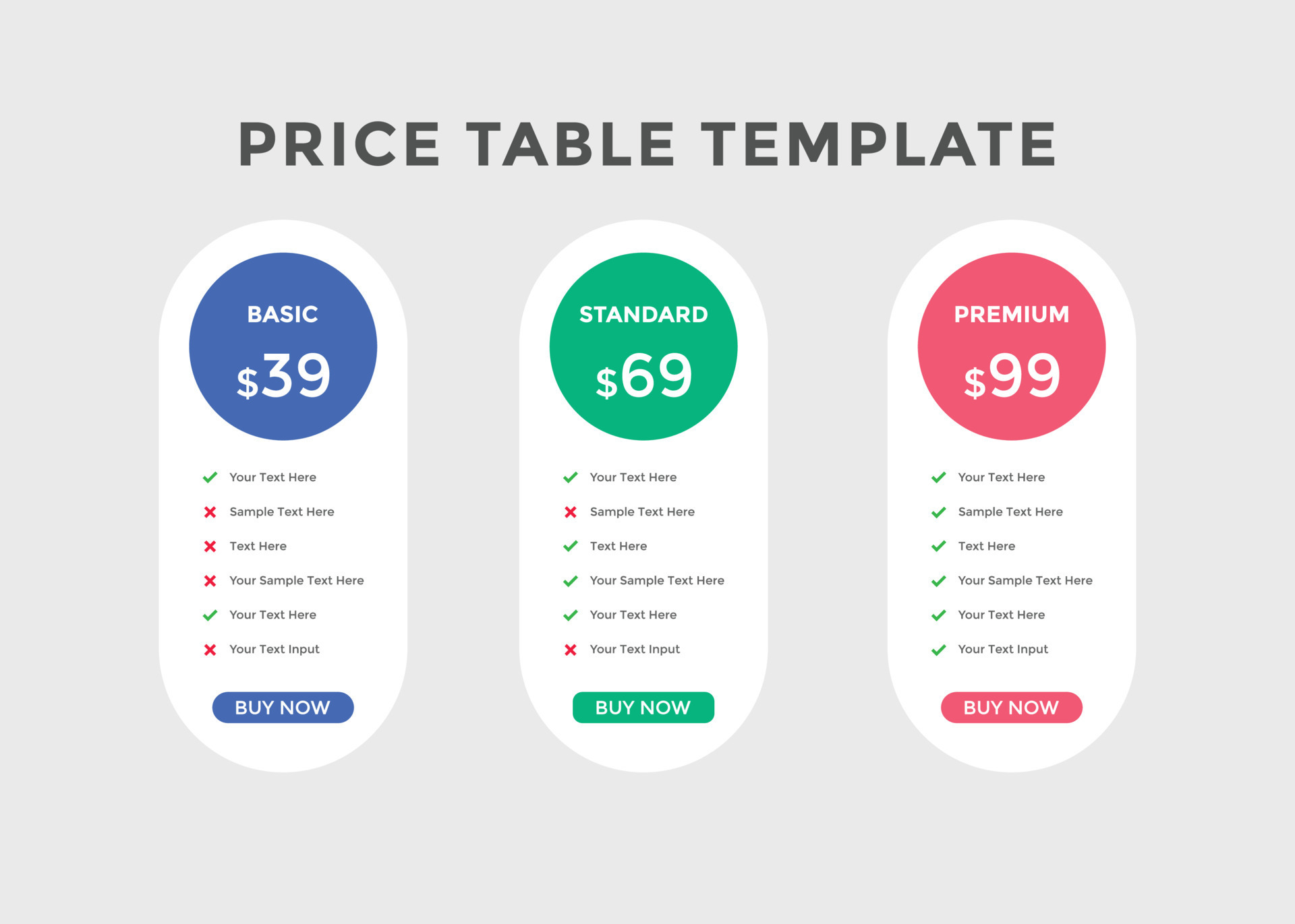 Product price table template. Subscription Package Pricing Comparison ... Product price table template. Subscription Package Pricing Comparison ...