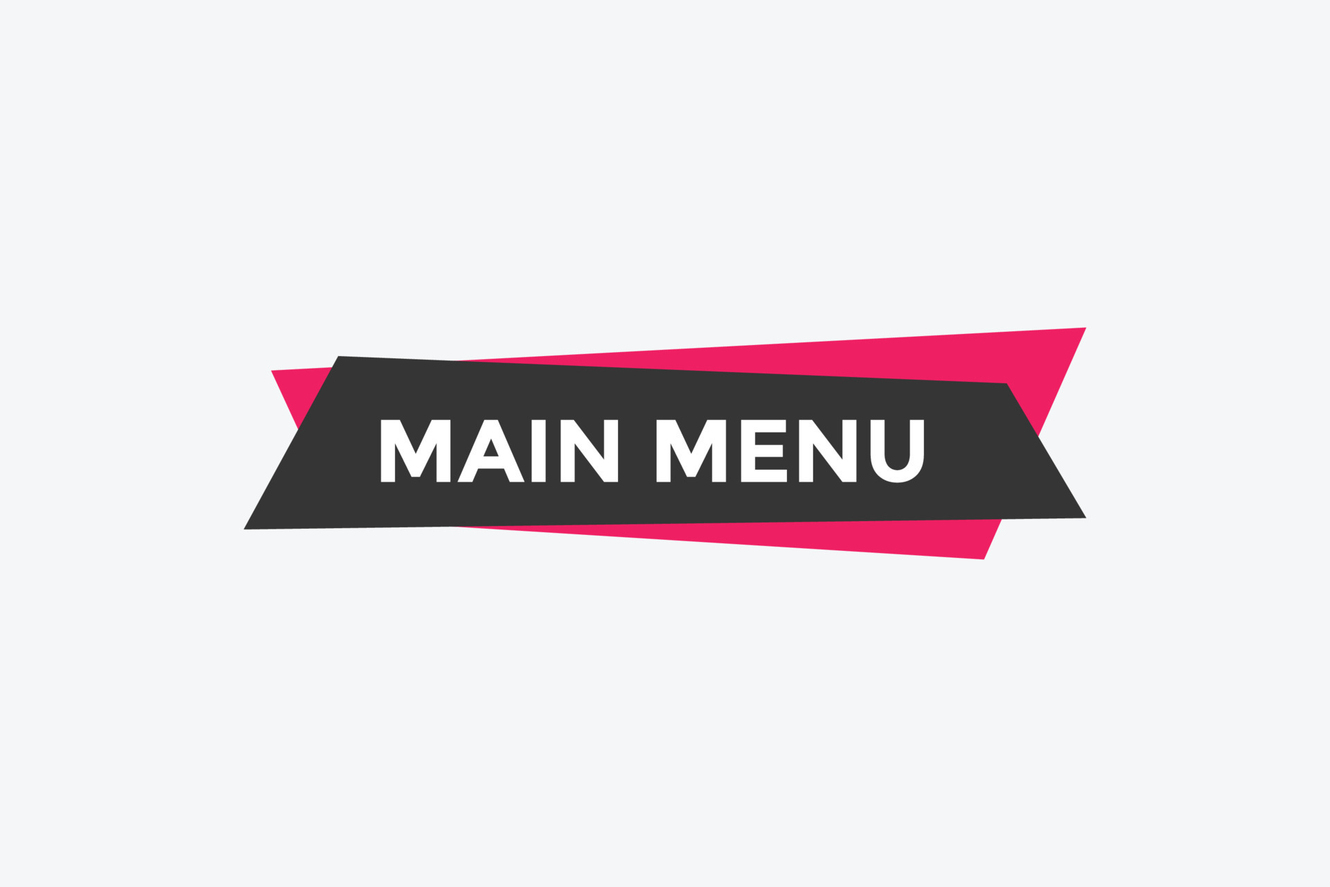 Main Menu Button Main Menu Text Web Banner Template Sign Icon Banner