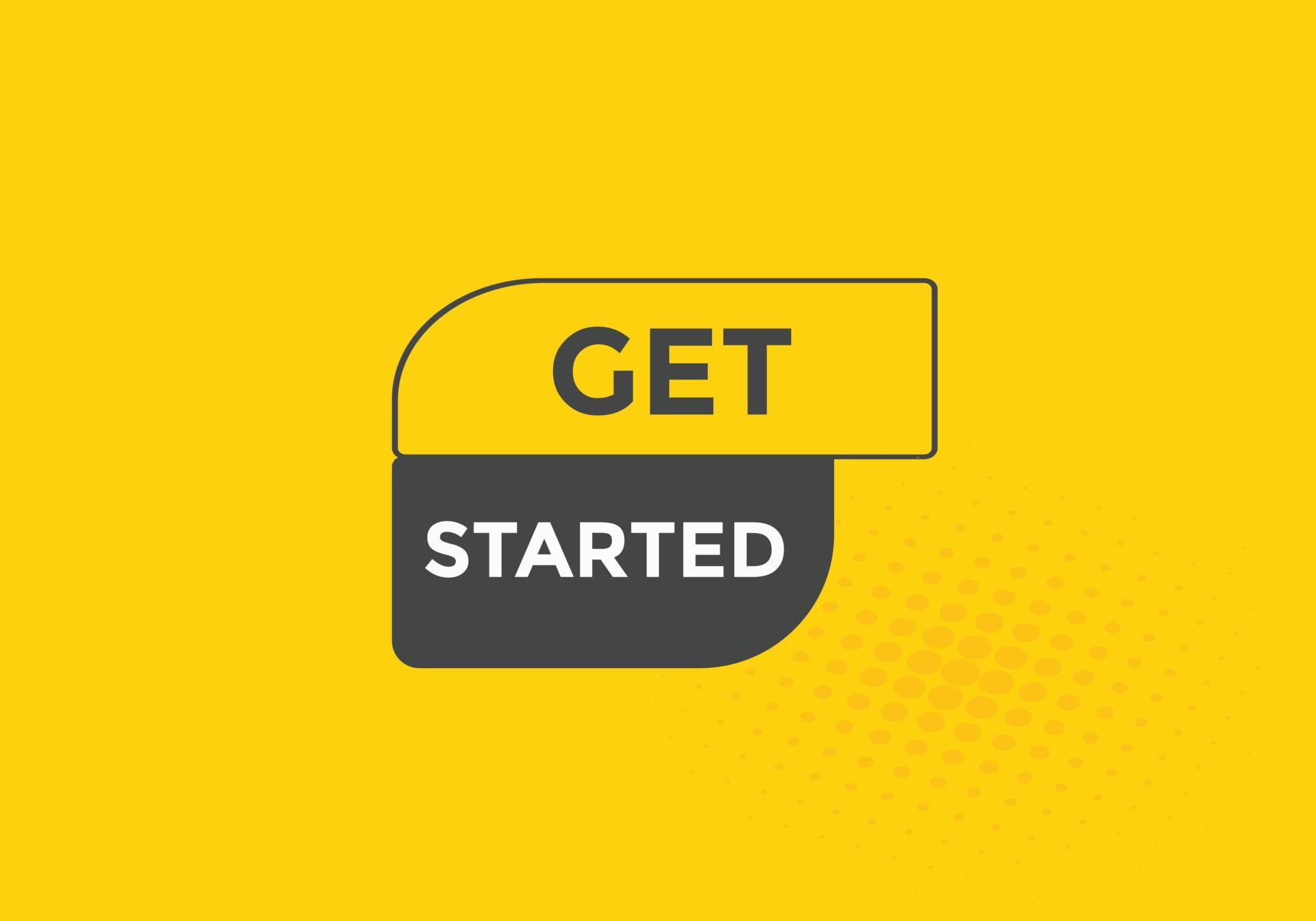 Get Started text button. Web button banner template Get Started 8559221 ...