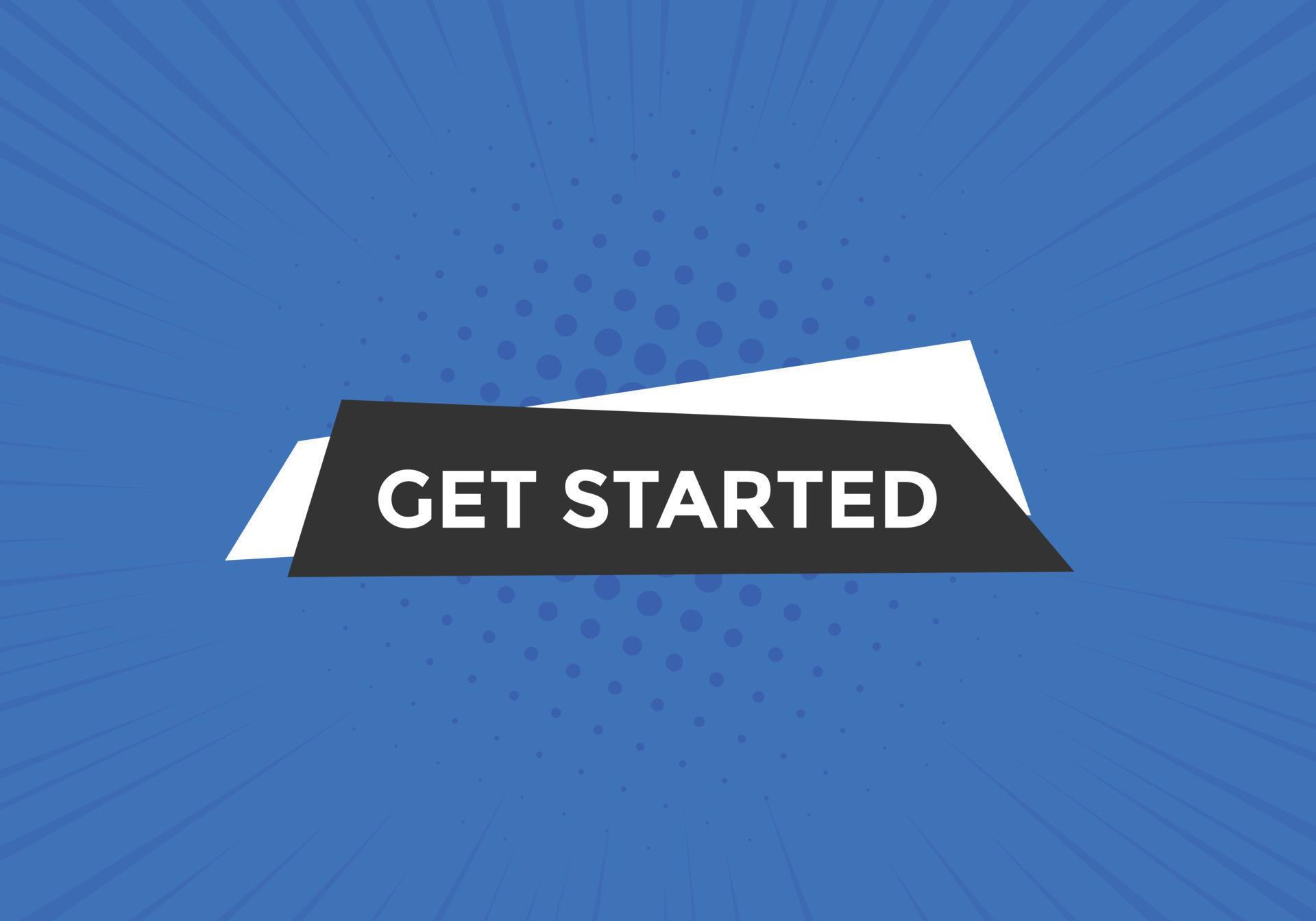 Get Started text button. Web button banner template Get Started 8559515 ...