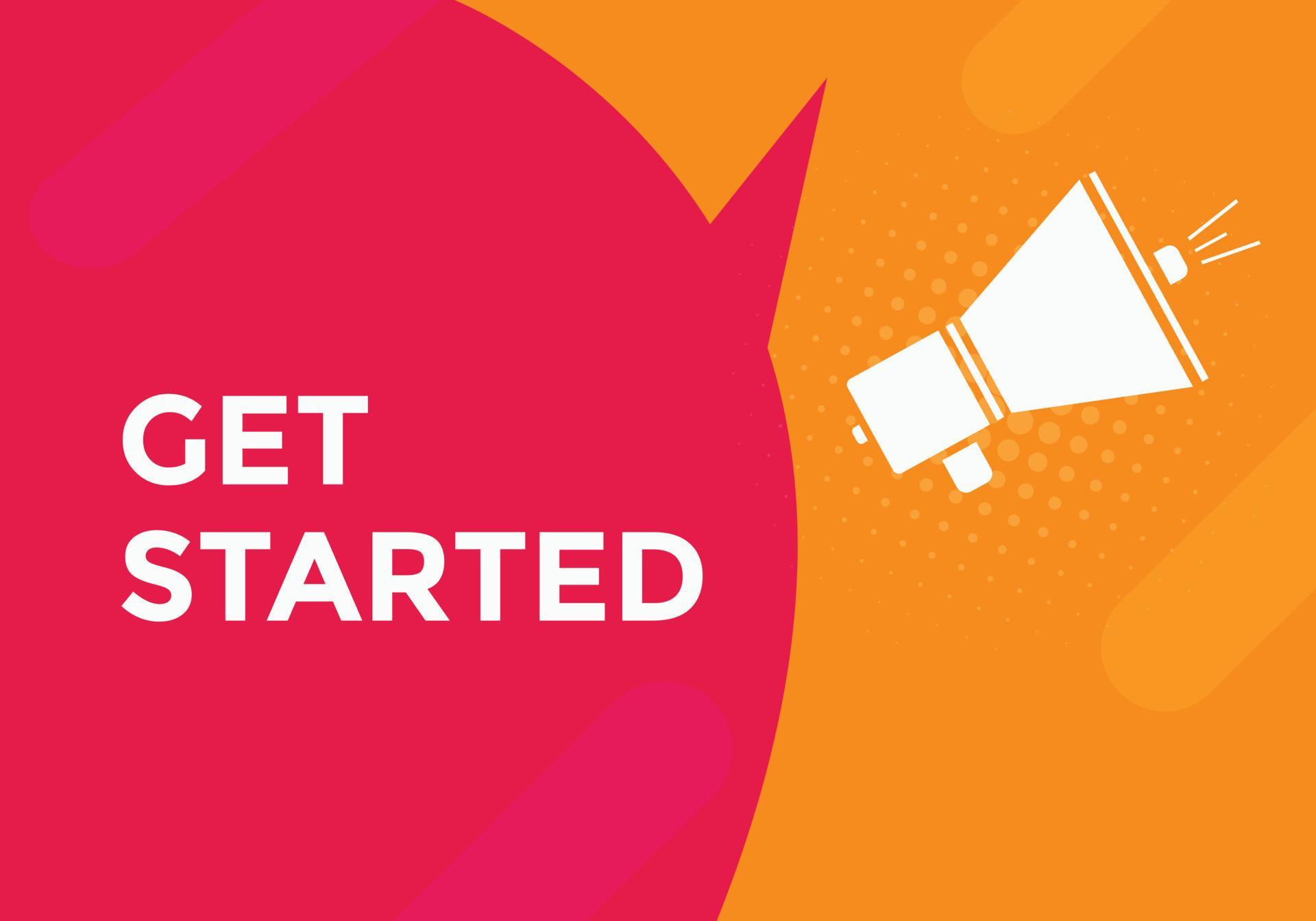 Get Started text button. Web button banner template Get Started 8559568 ...