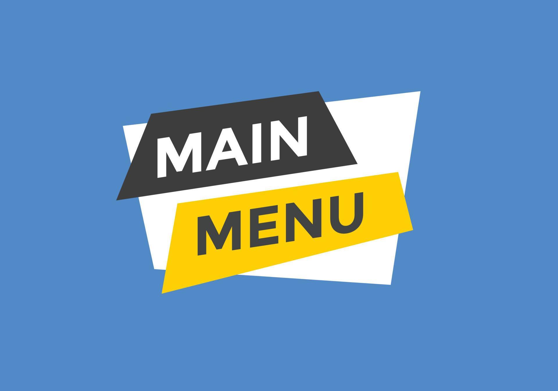 Main Menu Text Button Web Button Banner Template Main Menu 8559574