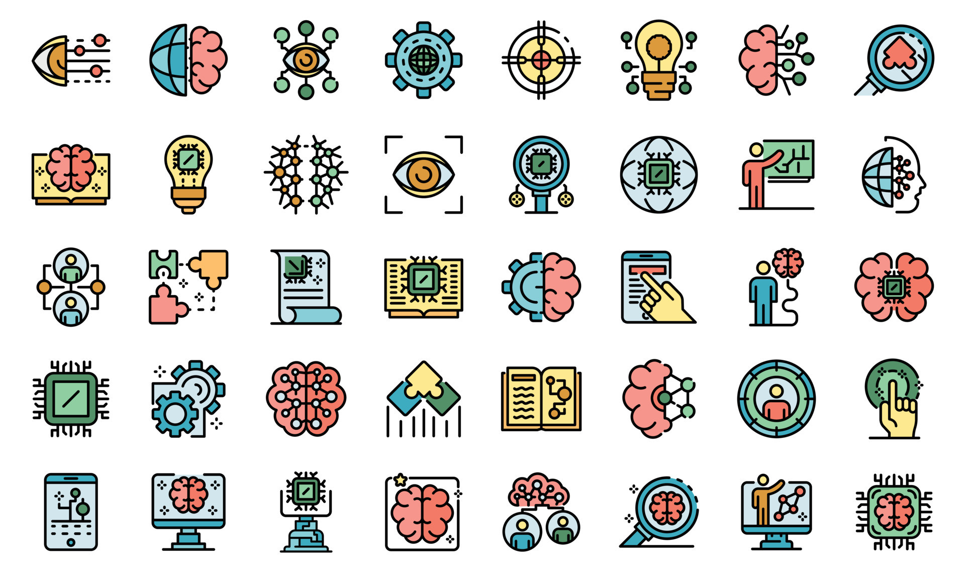 Machine learning icons set vector flat 8562575 Vector Art at Vecteezy Machine learning icons set vector flat 8562575 Vector Art at Vecteezy