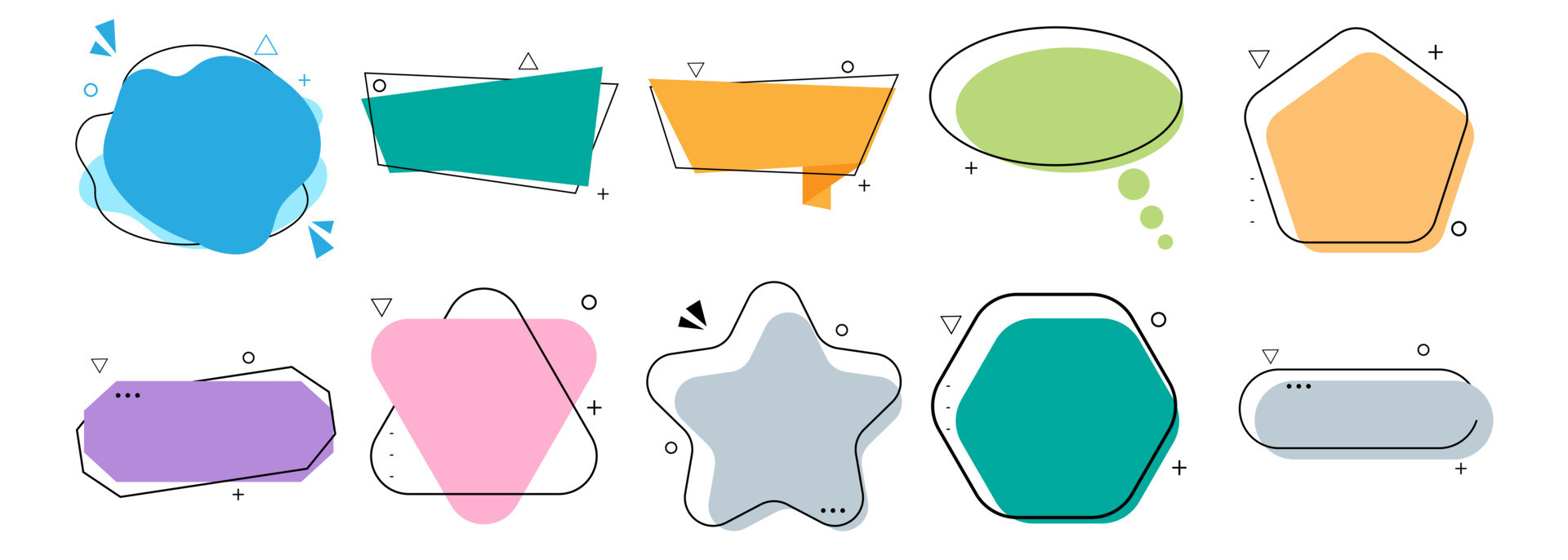 set of abstract frame 8570246 Vector Art at Vecteezy