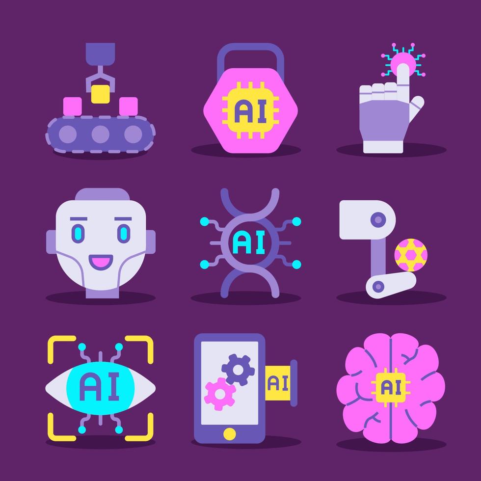 Artificial Intelligence Icons Set 8572907 Vector Art at Vecteezy